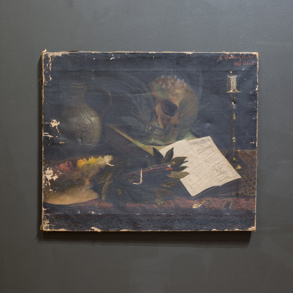 Late 19th c. Signed Still Life Painting c.1883 | S16 Home