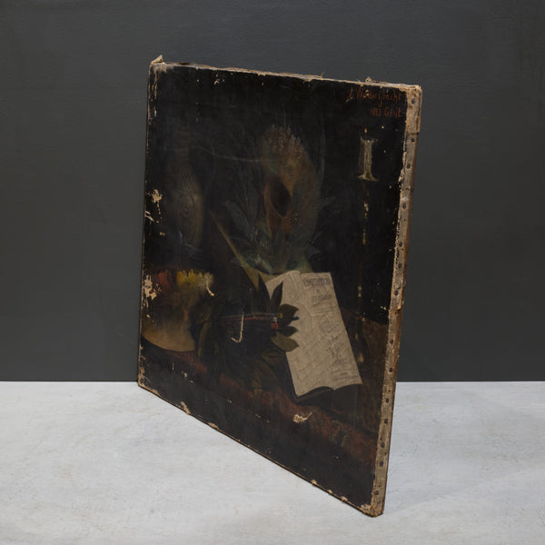 Late 19th c. Signed Still Life Painting c.1883 | S16 Home