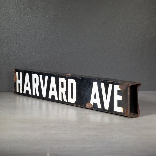 Antique Harvard Ave. Porcelain Sign c.1900-1910 | S16 Home