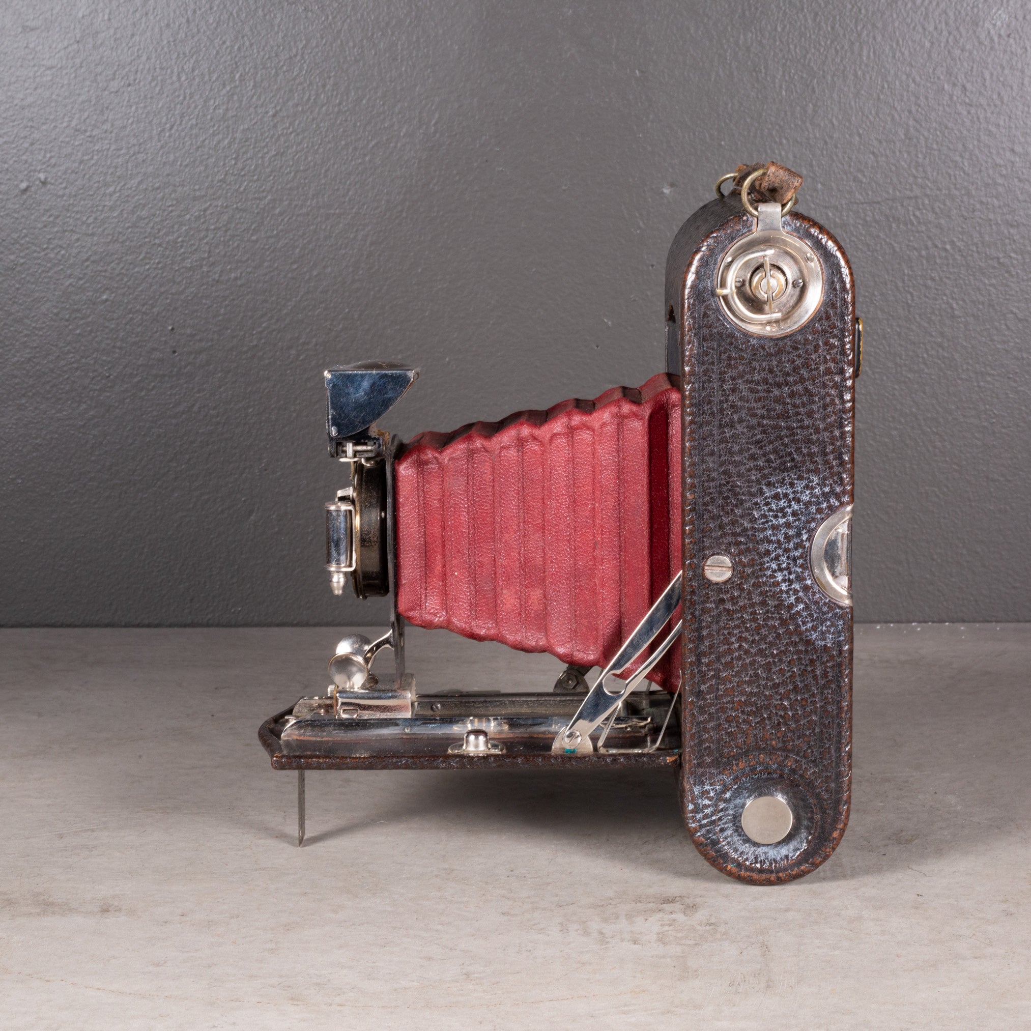 Large Antique Kodak No. 2C Folding Pocket Camera with Original Leather ...