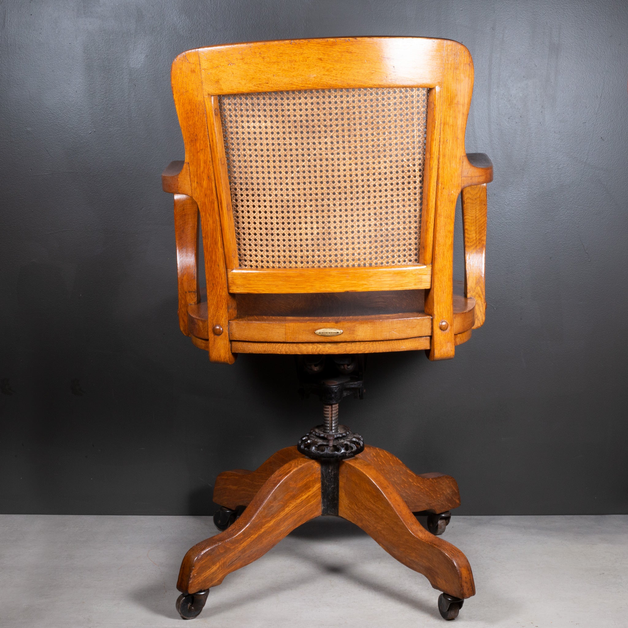 Antique Adjustable Milwaukee Chair Company Swivel Desk Chair c.1910 ...