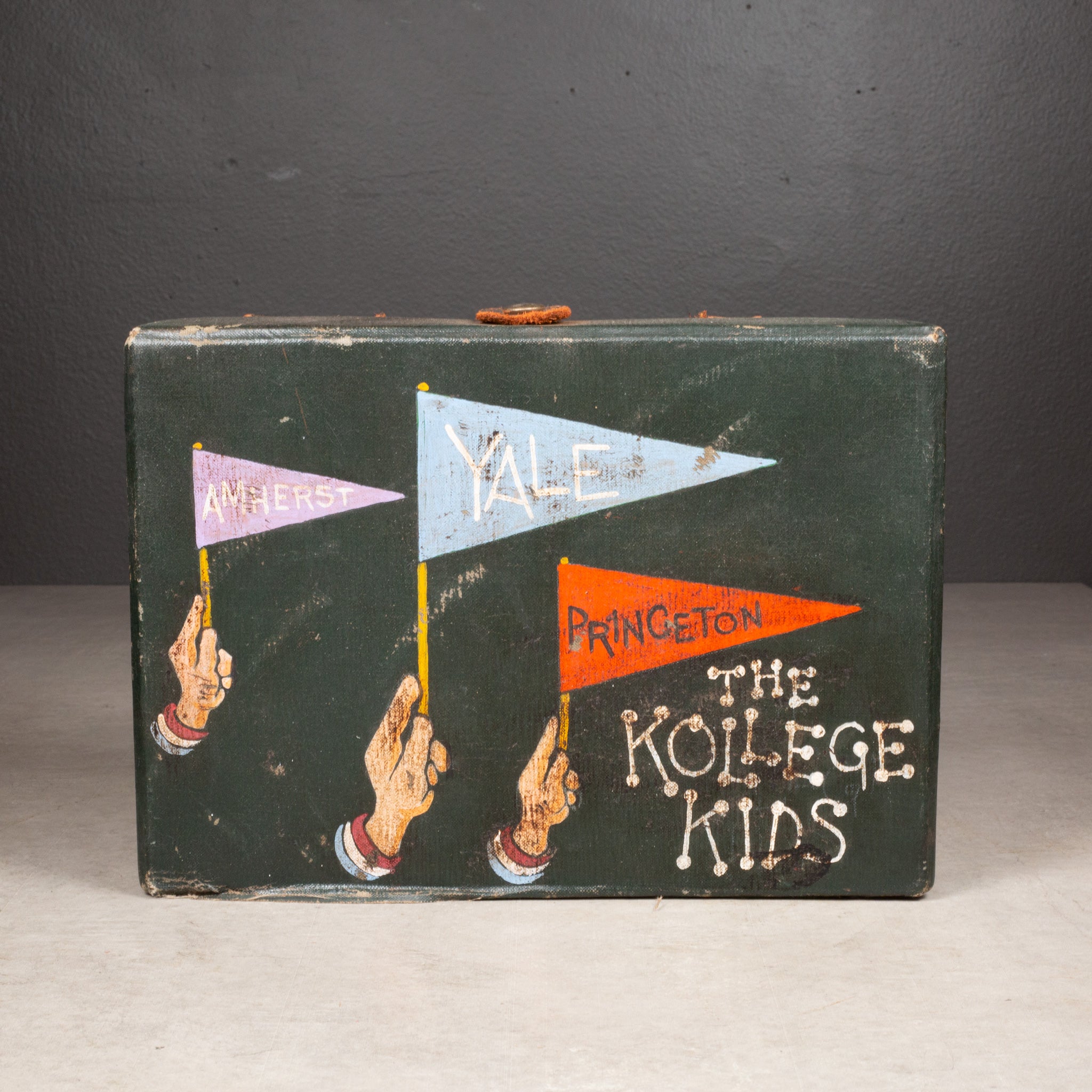 Antique Hand Painted Ivy League College Band Lunch Box c.1920 | S16 Home