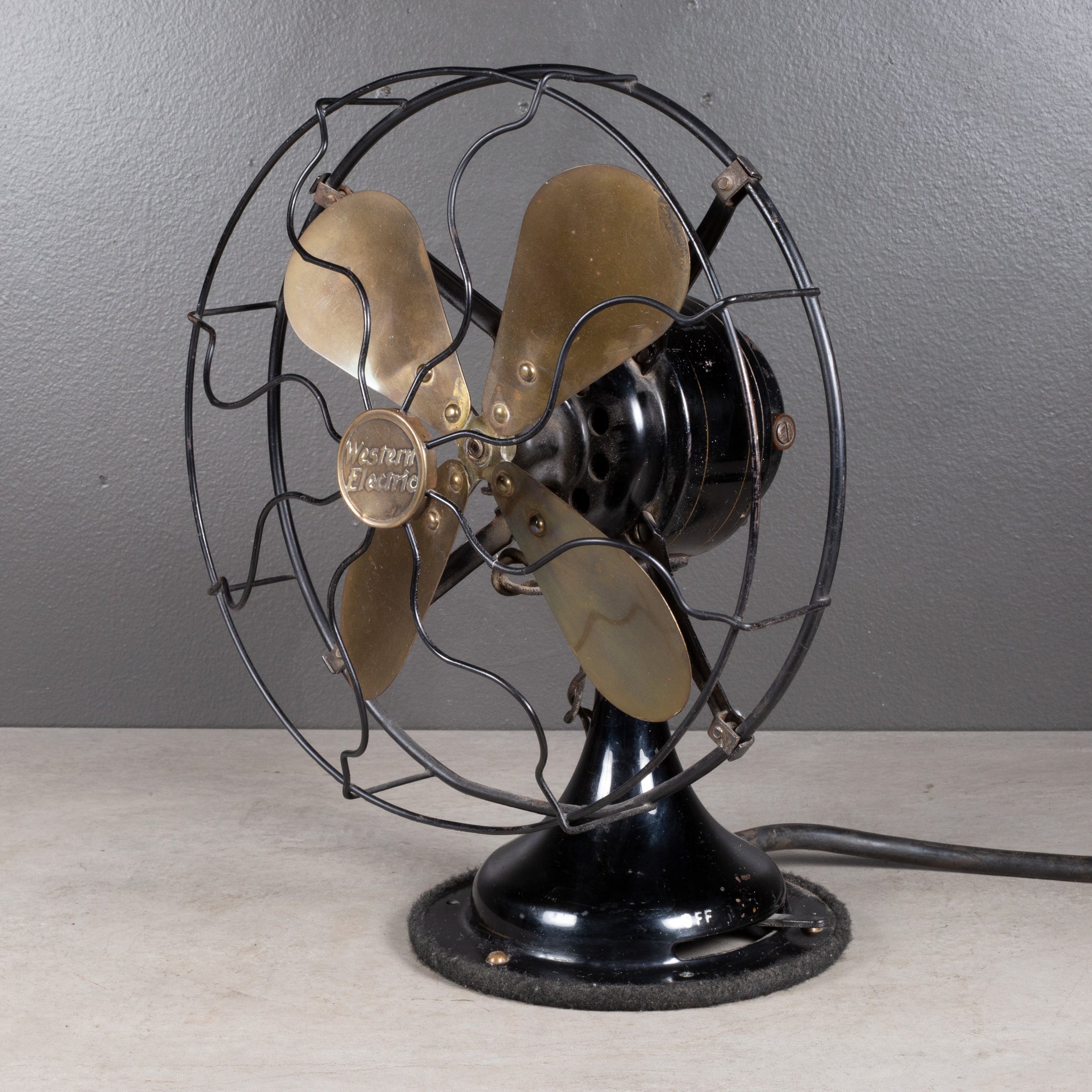Vintage Cast Iron and Brass Emerson Electric Oscillating Fan c.1930 ...