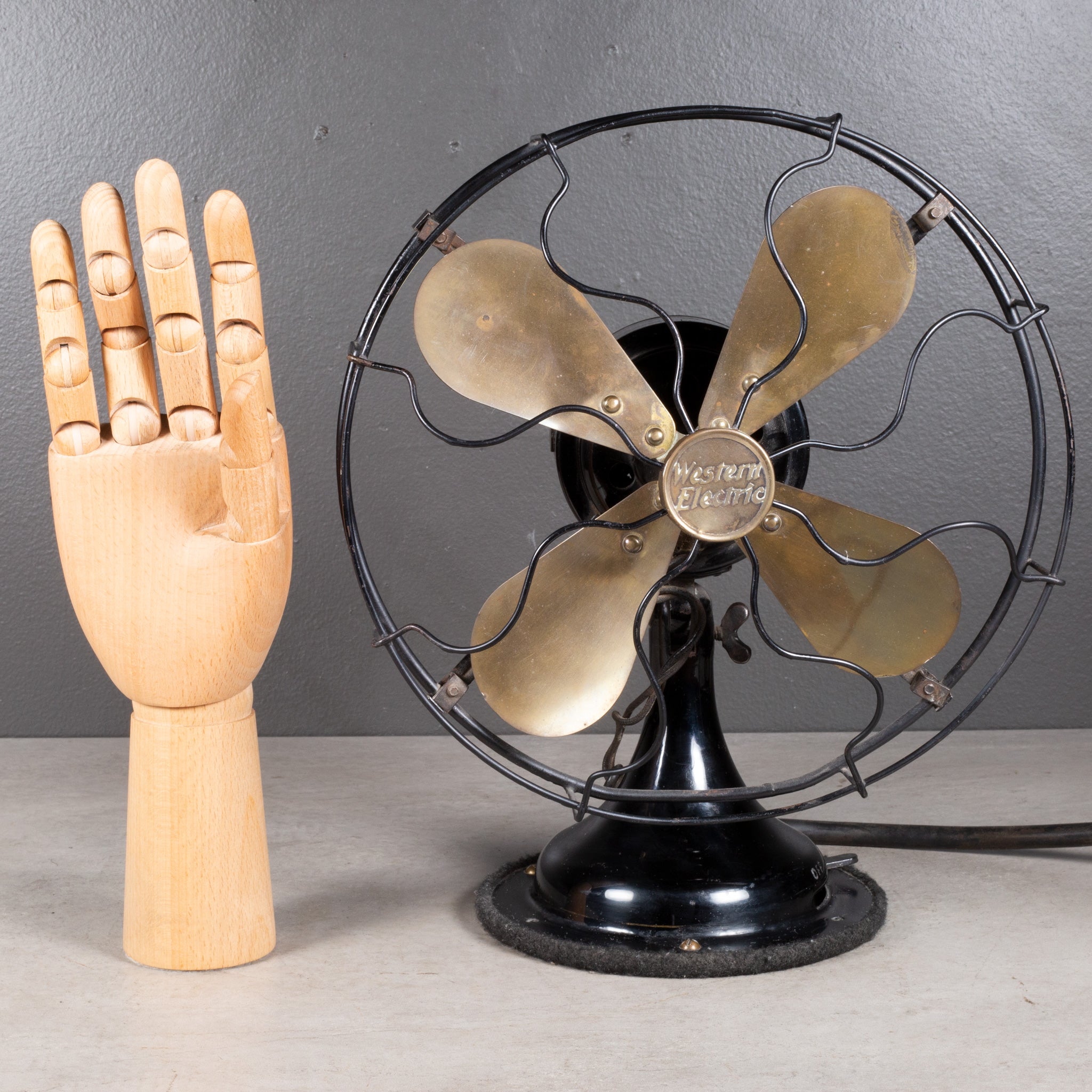 Vintage Cast Iron and Brass Emerson Electric Oscillating Fan c.1930 ...