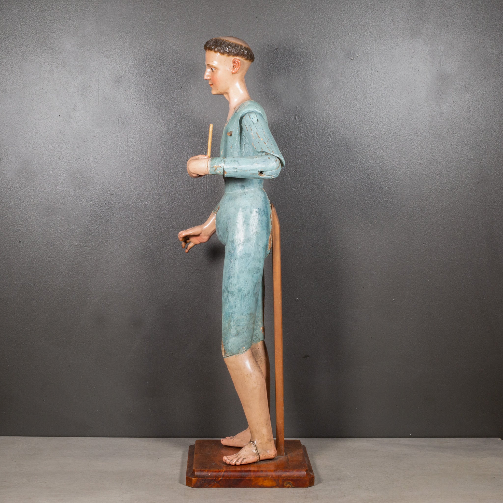 Large Early 19th c. Polychromed Mexican Hand Carved Wooden Santo c.1820 ...