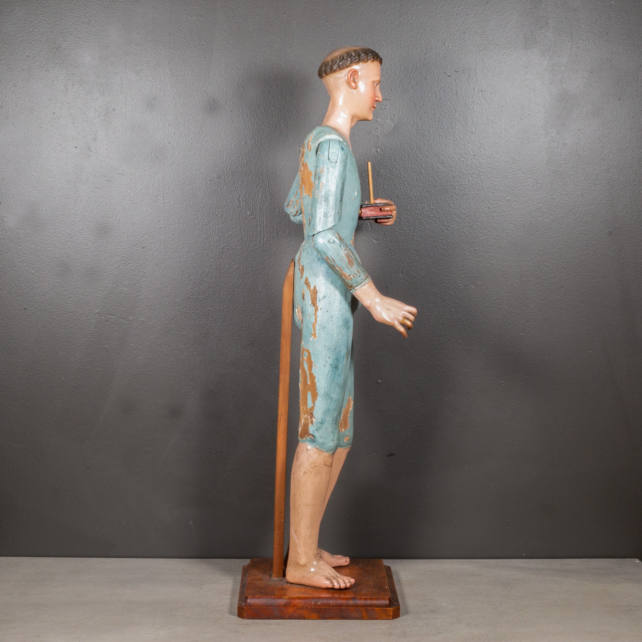 Large Early 19th c. Polychromed Mexican Hand Carved Wooden Santo c.1820 ...