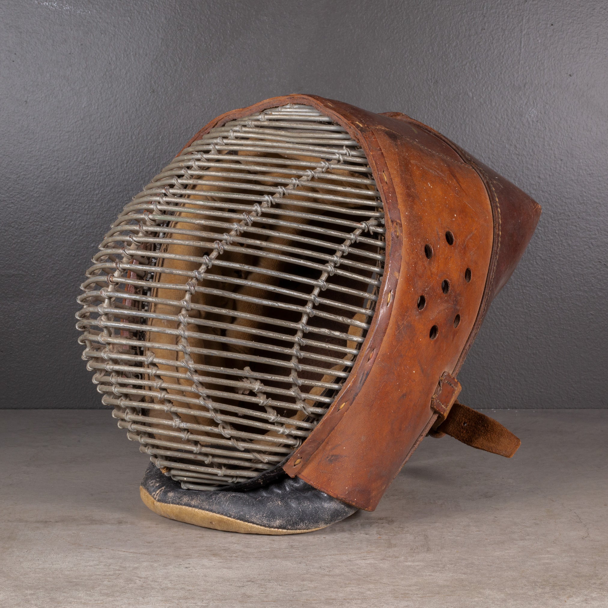 Antique Japanese Leather Kendo Mask c.1920 | S16 Home