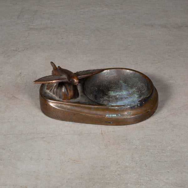 Early 20th c. Bronze Flying Fish Coin Dish c.1930 | S16 Home