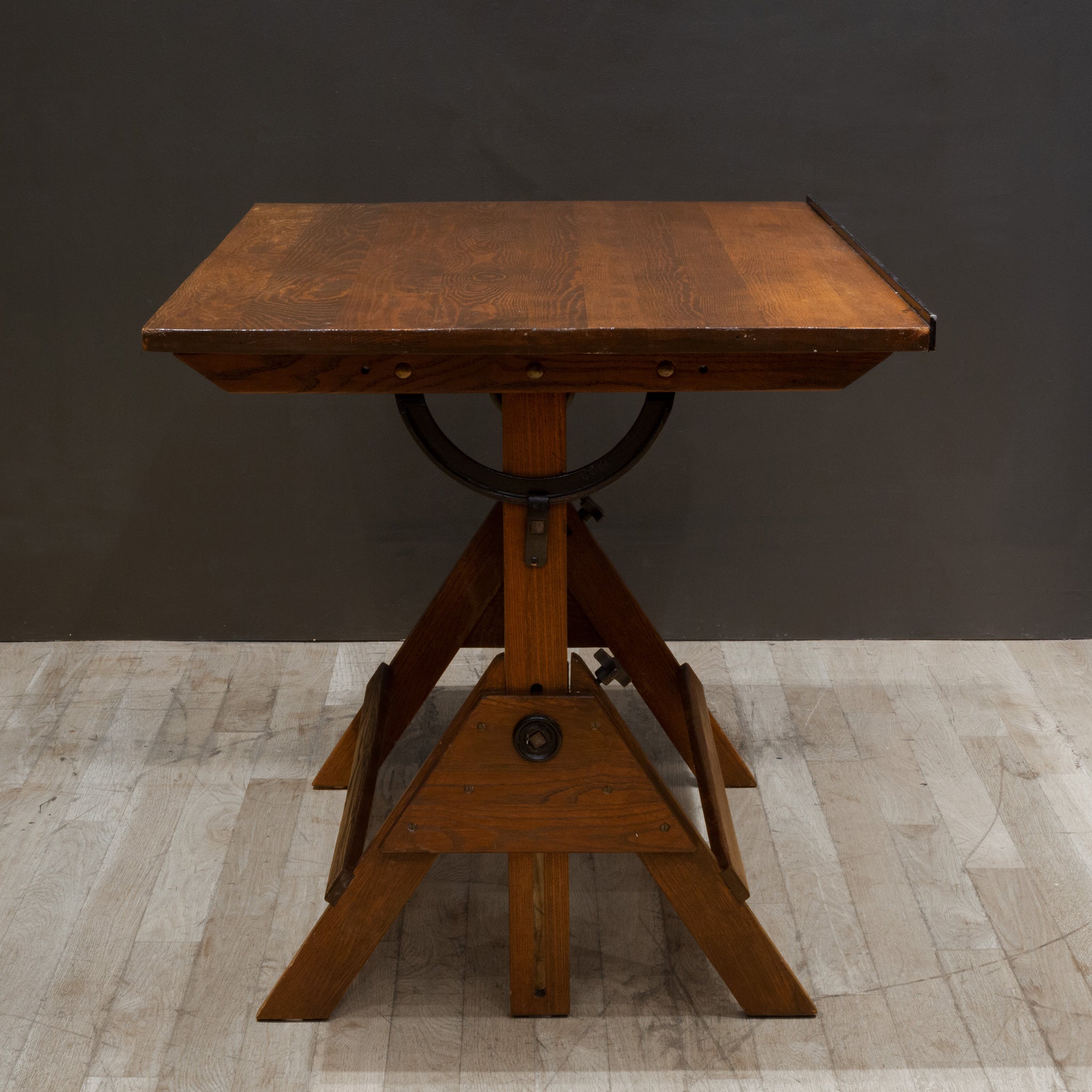 Antique Wood and Cast Iron Drafting Table c.1930 | S16 Home