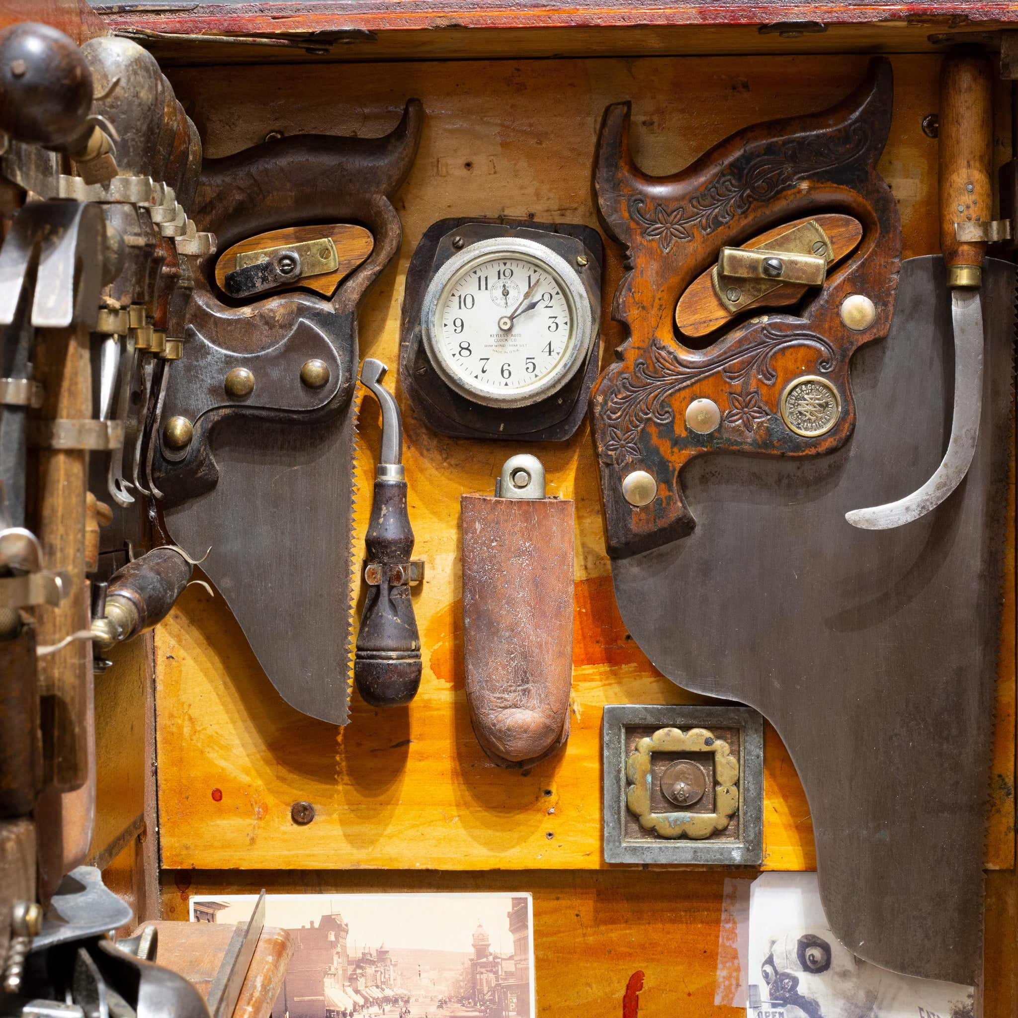 Early-mid 20th c. Handmade Portable Saddle Maker's Tool Chest | S16 Home