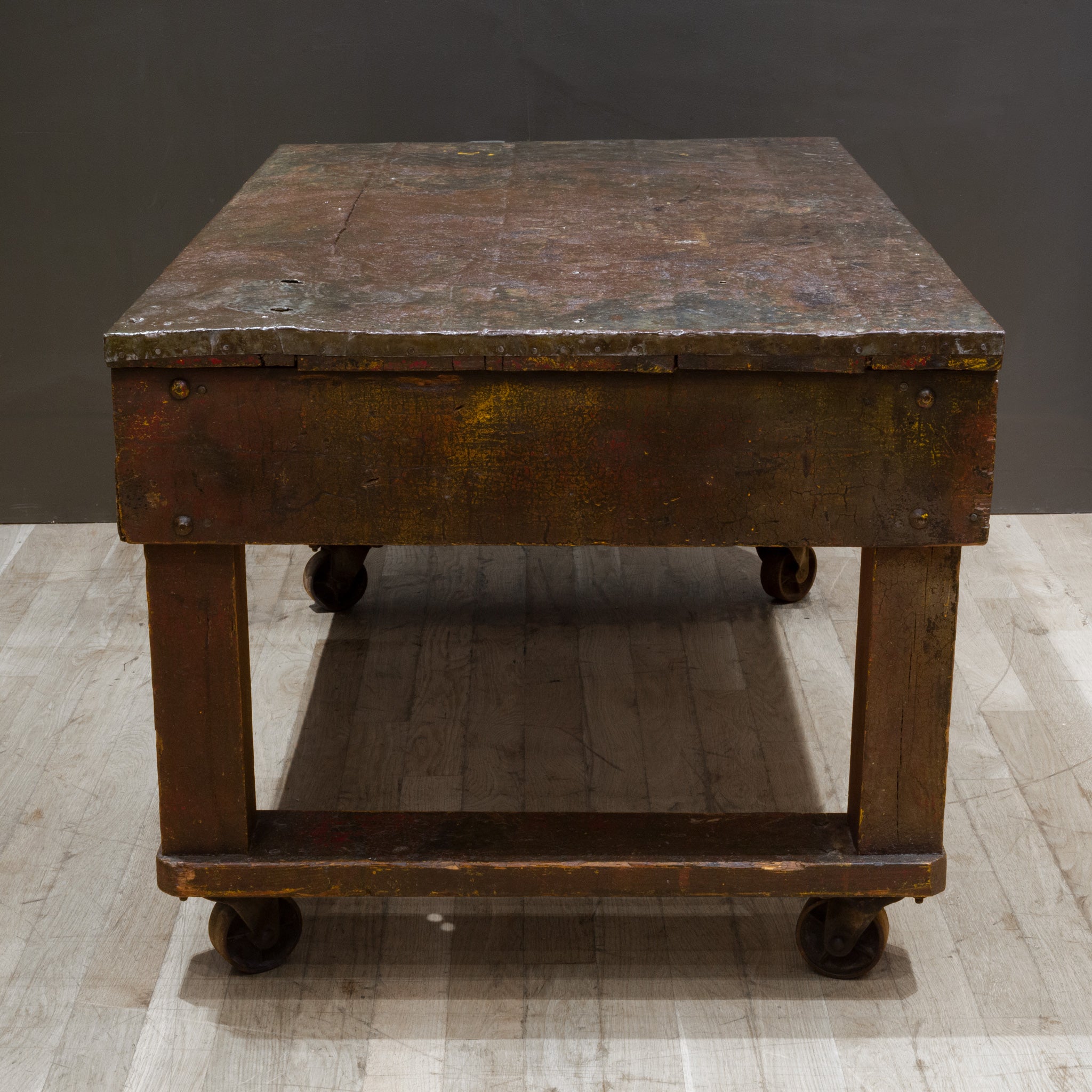 Early 20th c. Factory Rolling Worktable/Cart c.1930 | S16 Home