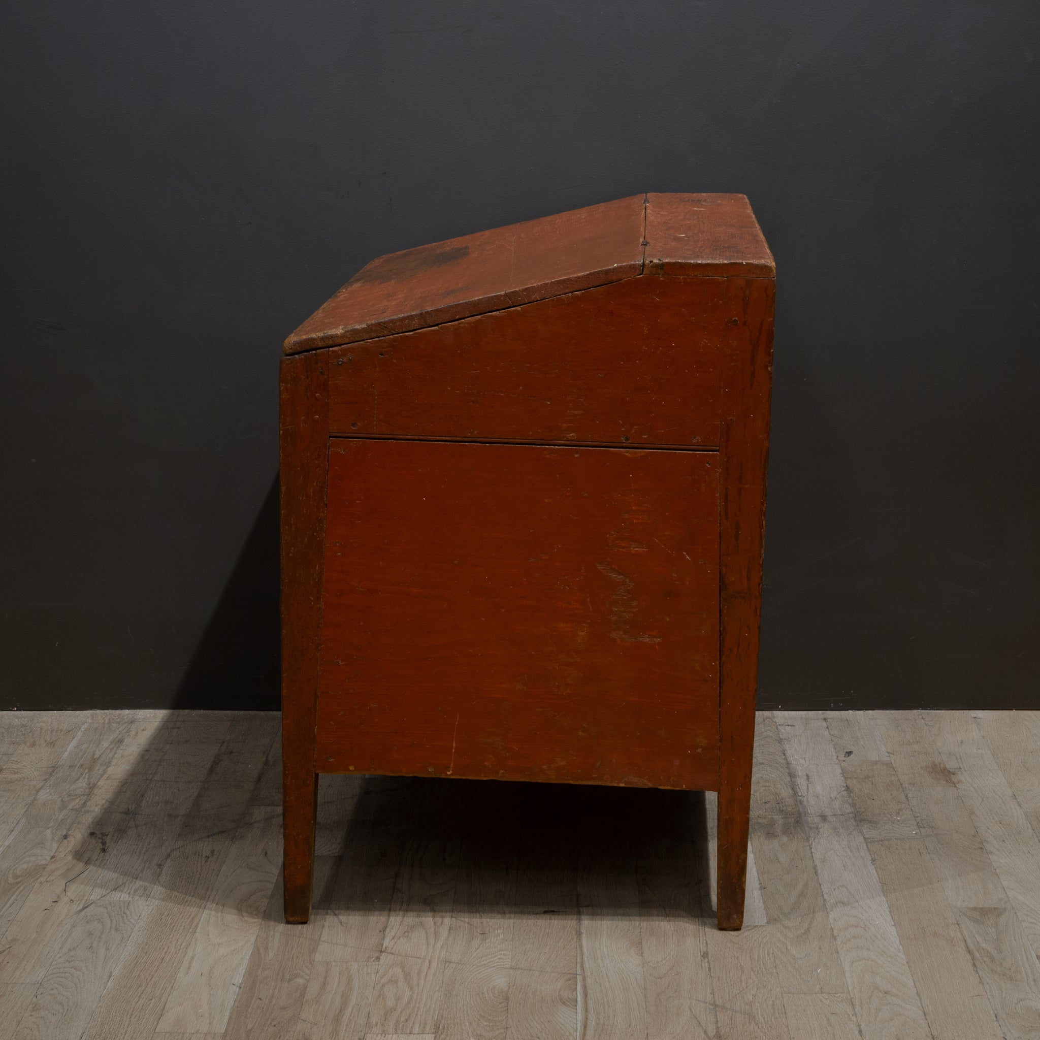 Early-Mid 19th c. Hand Painted Slant Cabinet c.1820-1840 | S16 Home