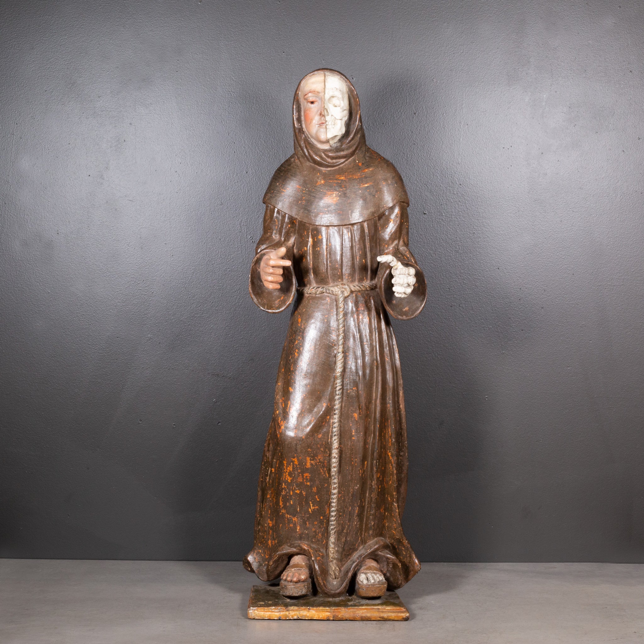 17th c. Large German Memento Mori Monk c.1600-1699 | S16 Home