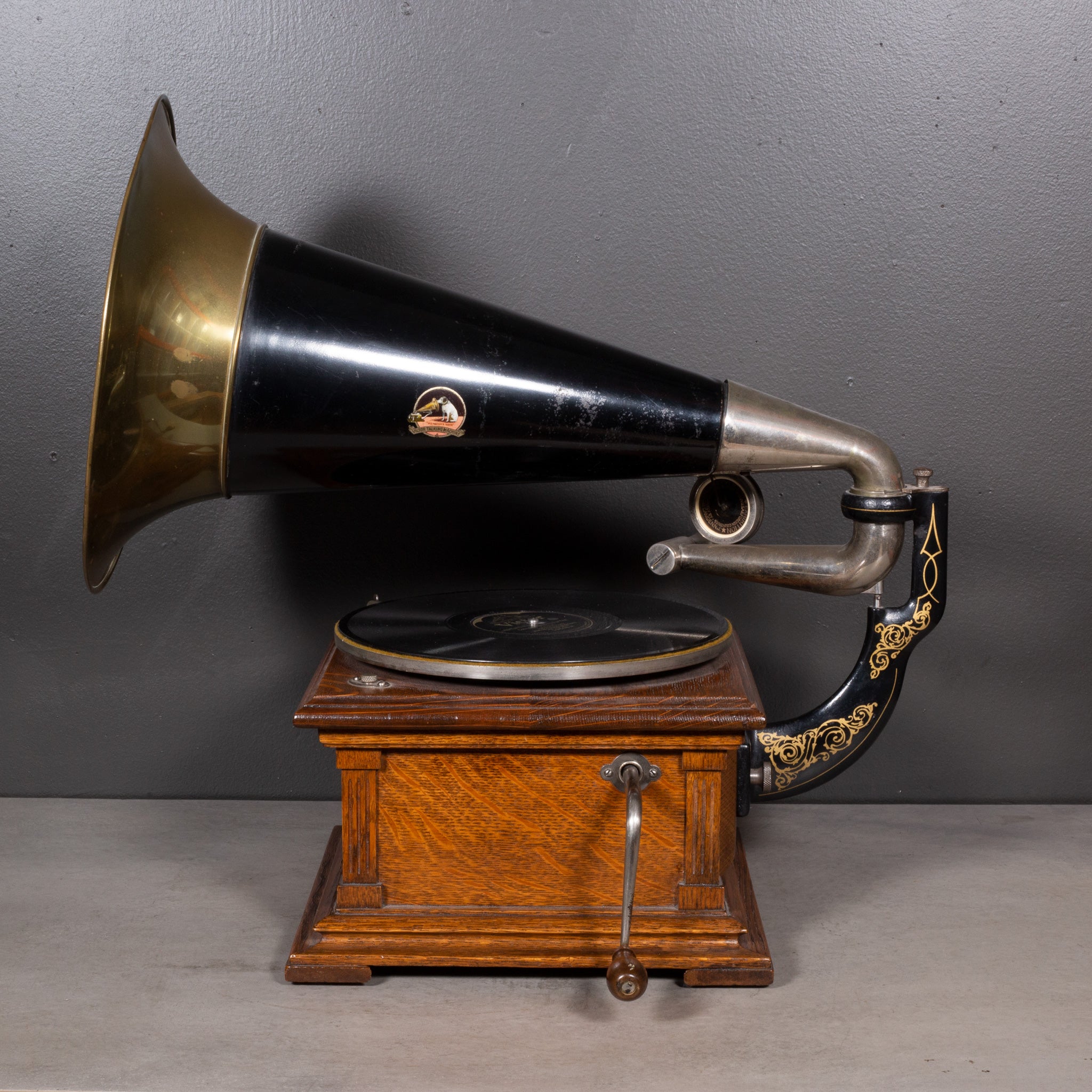 Antique Oak Victor Gramophone Talking Machine c.1910 | S16 Home