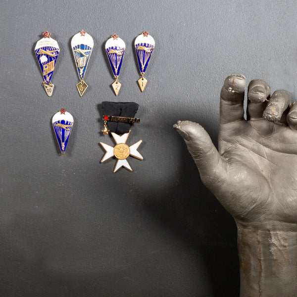 Enameled Ussr Soviet Parachute Badges and Knights Templar Cross C.1955 ...