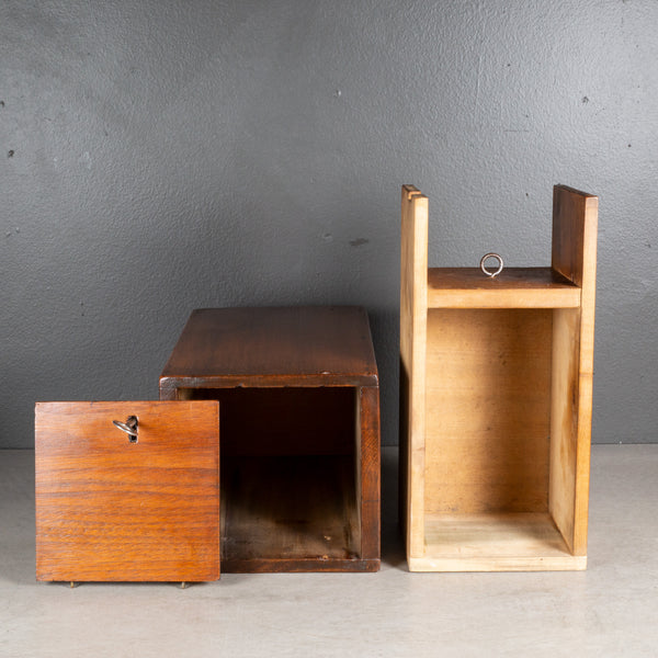 Signed Mid-19th c. Wooden Lock Box c.1863 | S16 Home