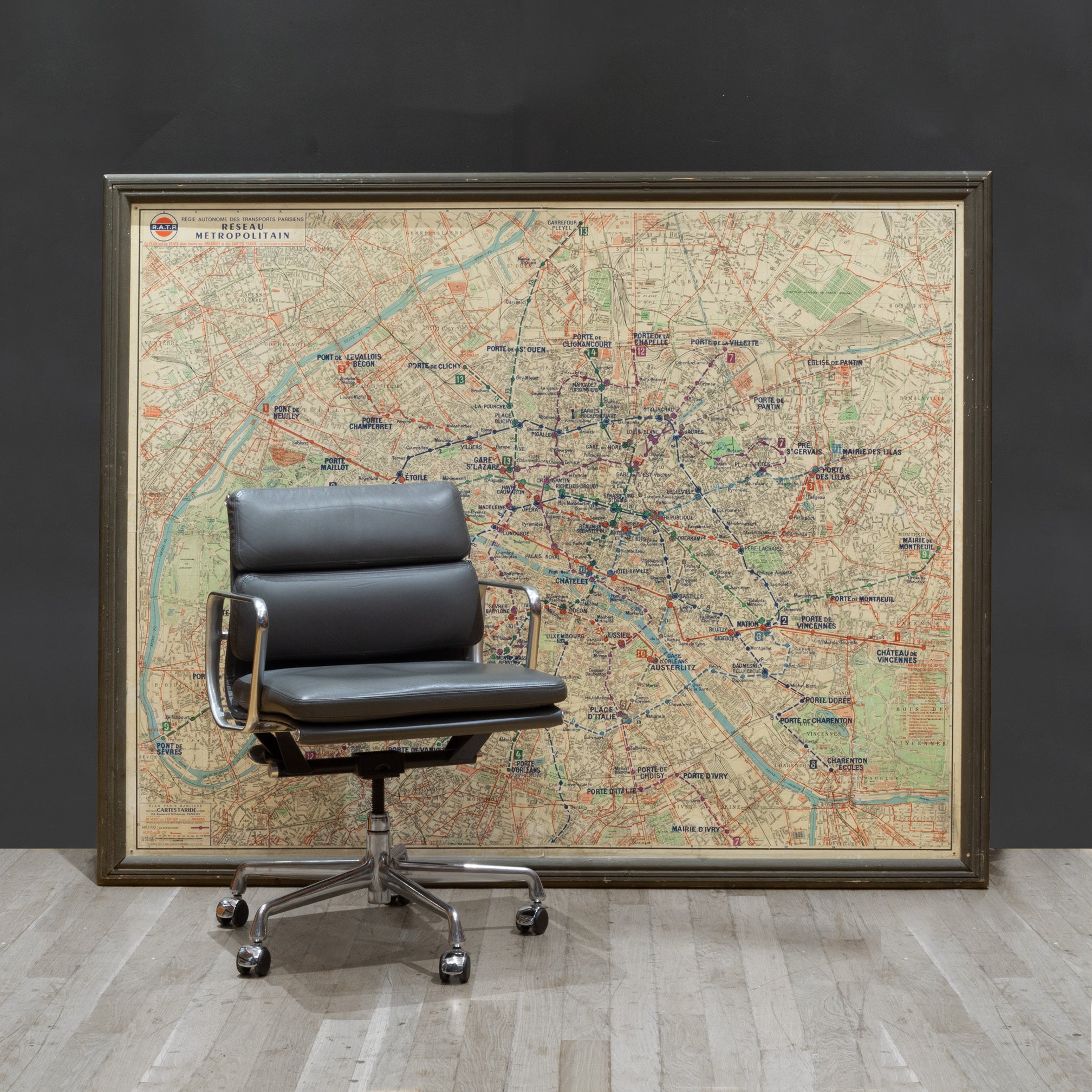 Mid-century Paris Metro Map c.1966 | S16 Home
