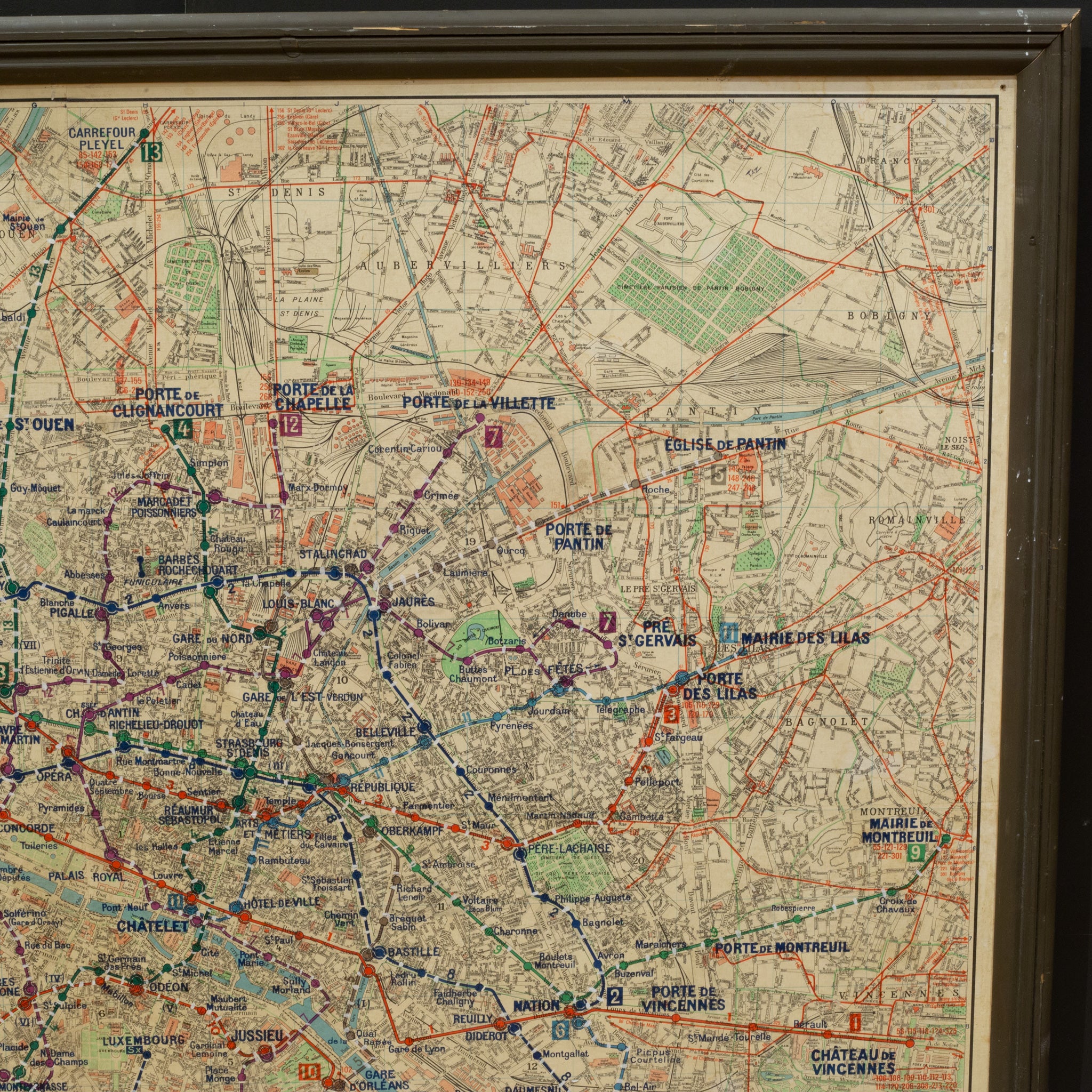 Mid-century Paris Metro Map c.1966 | S16 Home