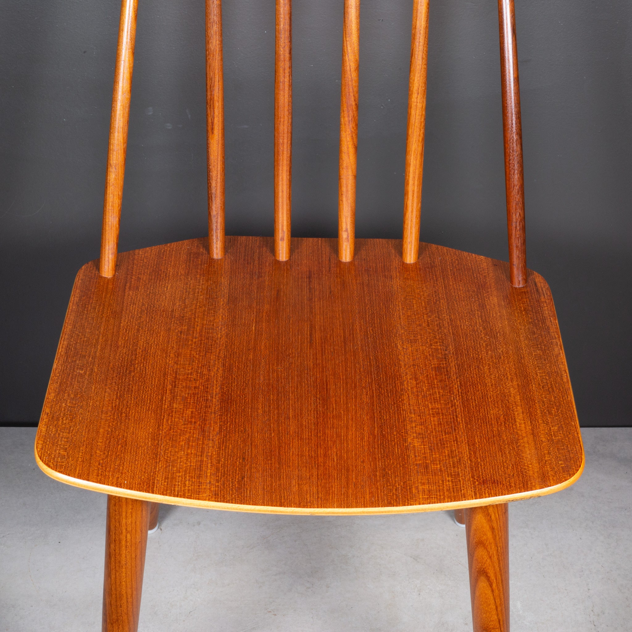 Mid-century Folke Palsson Model J77 "Farmhouse" Teak Dining Chairs c ...