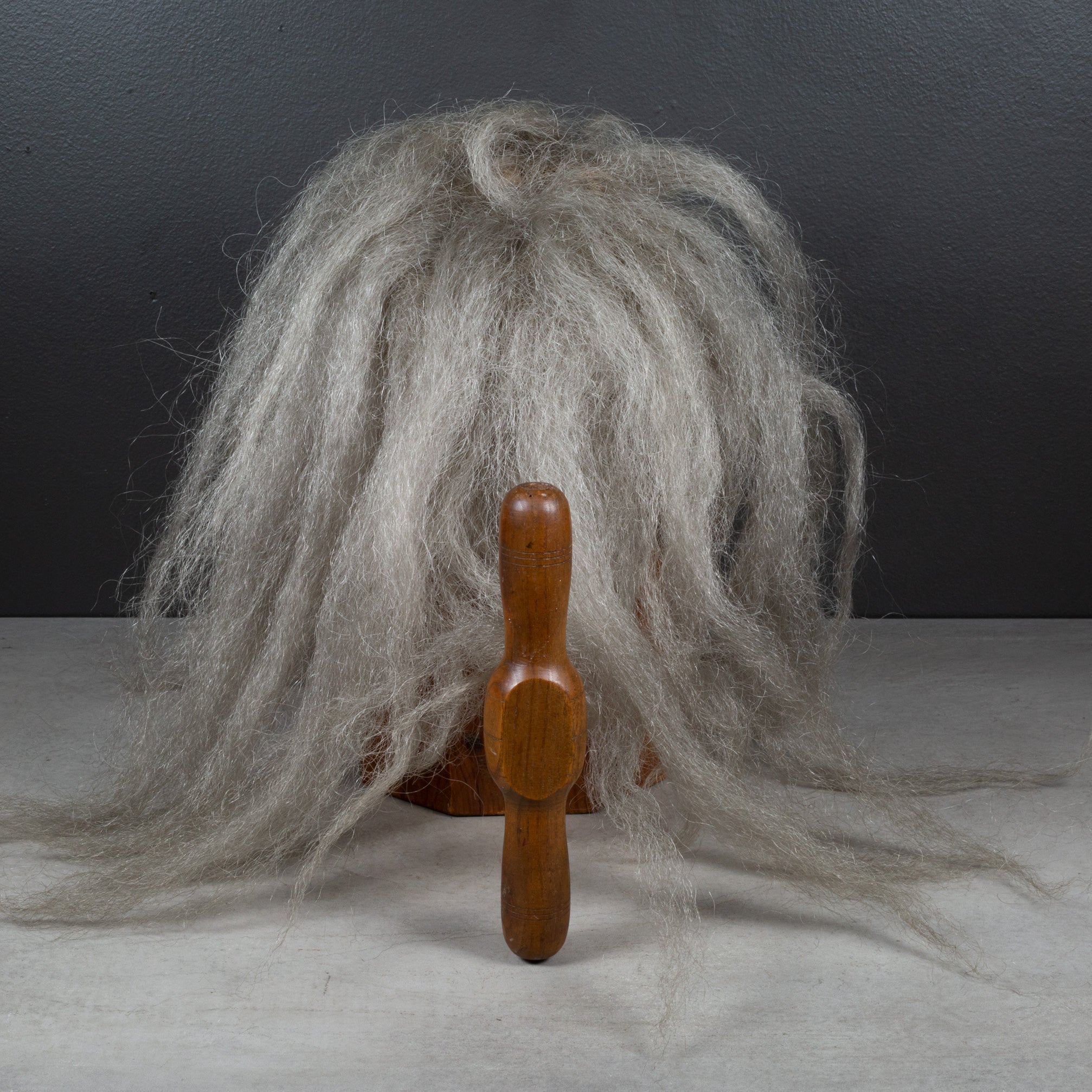 Antique Odd Fellows Ceremonial Mask with Hair and Bear c.1900 | S16 Home