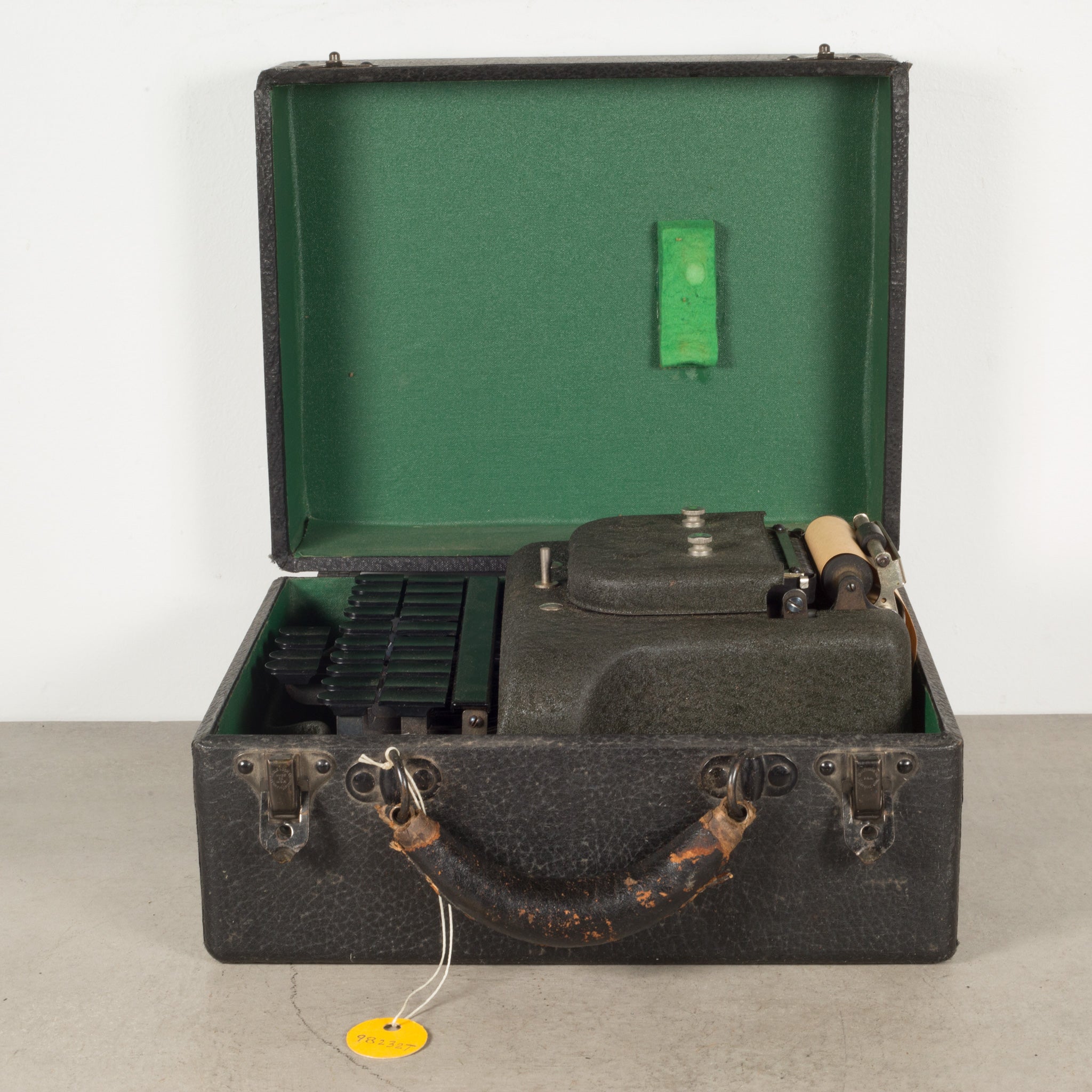 Antique Army Green Stenograph with Original Case c.1918 | S16 Home