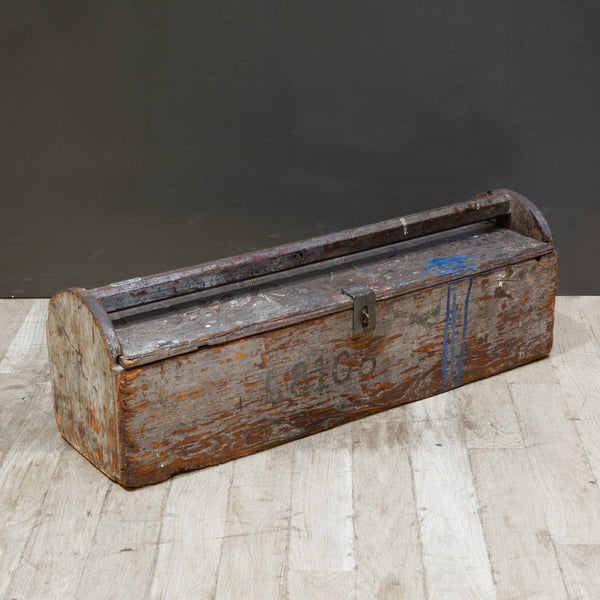 Handmade Inscribed Carpenter's Toolbox c.1940 | S16 Home