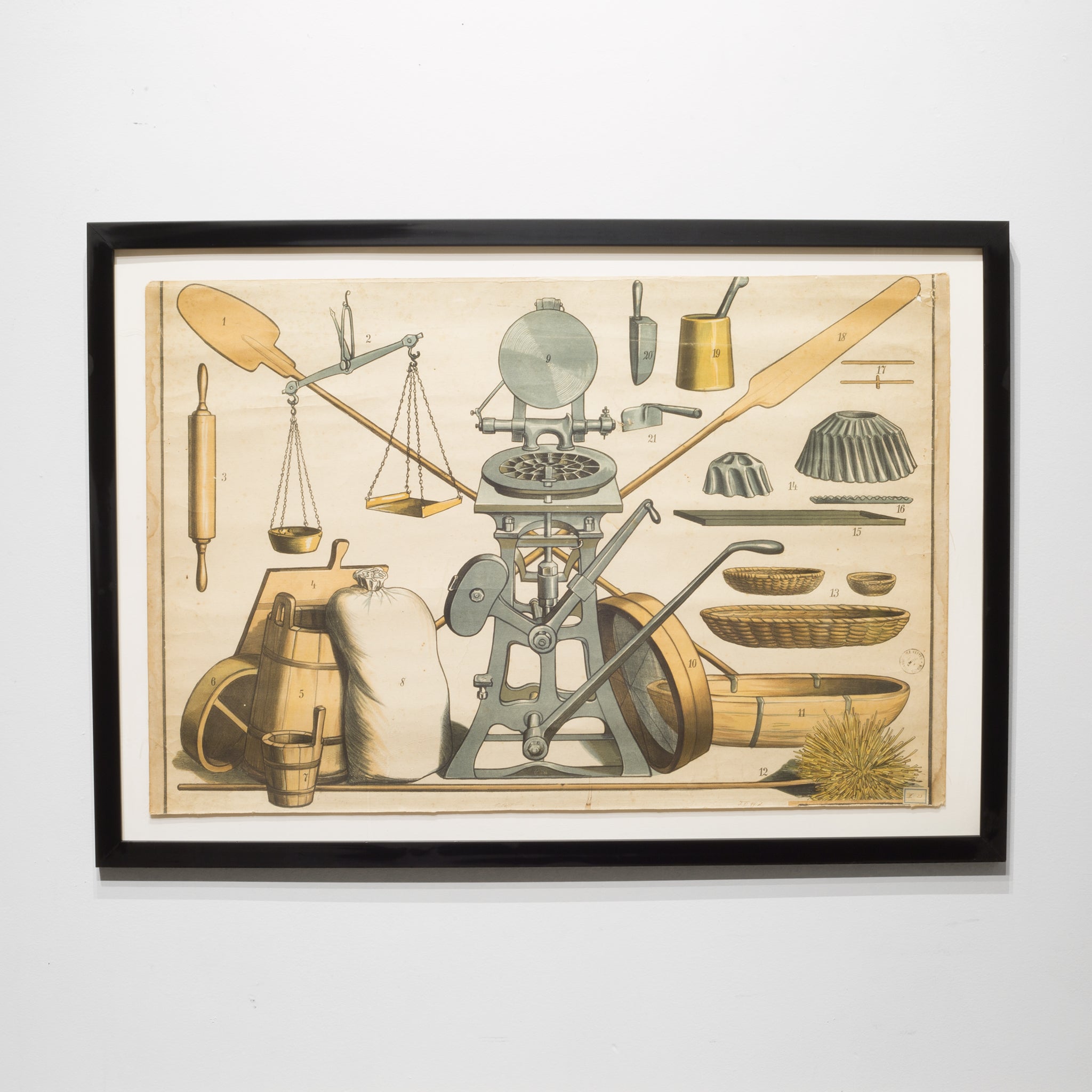 German Industrial Framed Elementary School Scroll, circa 1930 | S16 Home