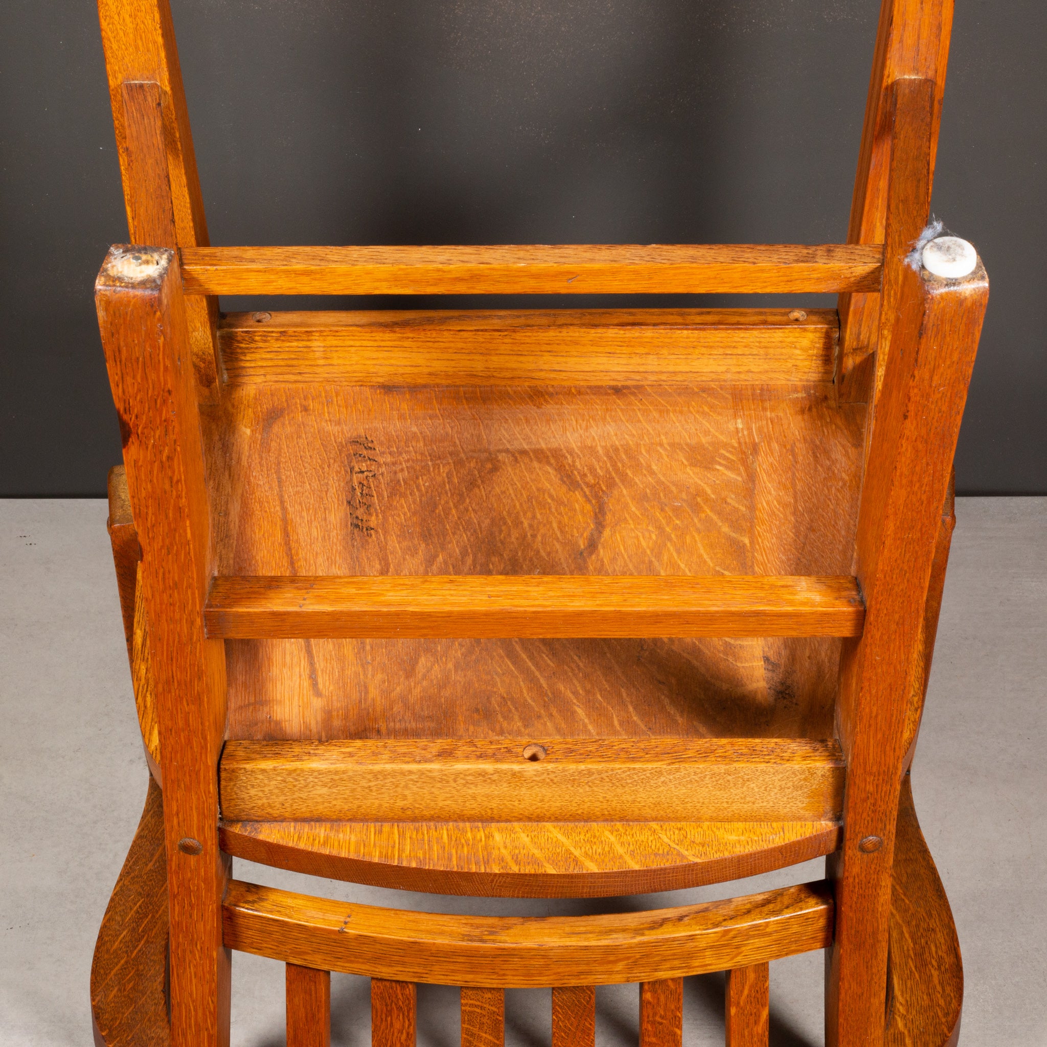 Antique Solid Oak Library Chair c.1930-1950 | S16 Home