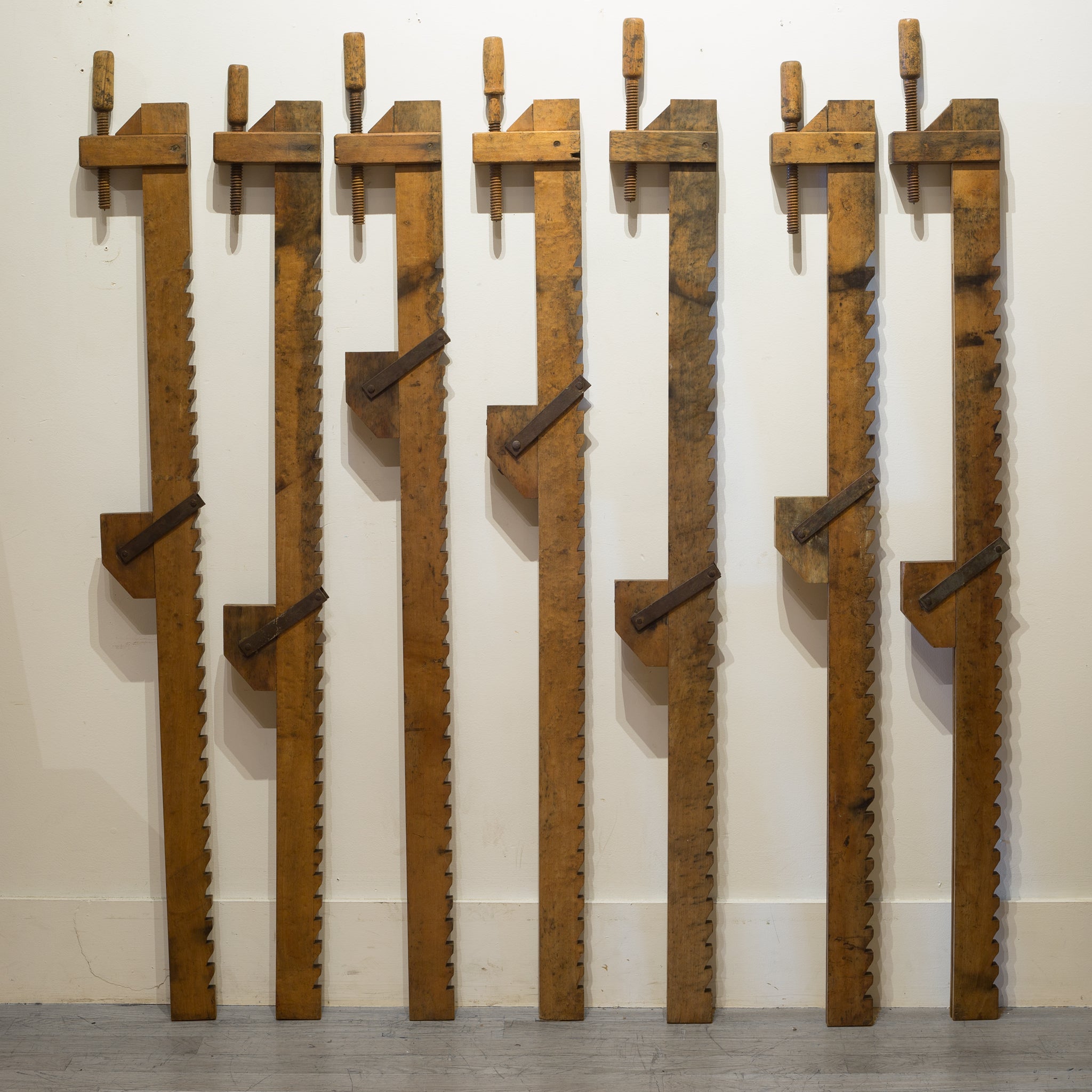19th c. Monumental Wooden Shipwright Clamps c.1800s | S16 Home