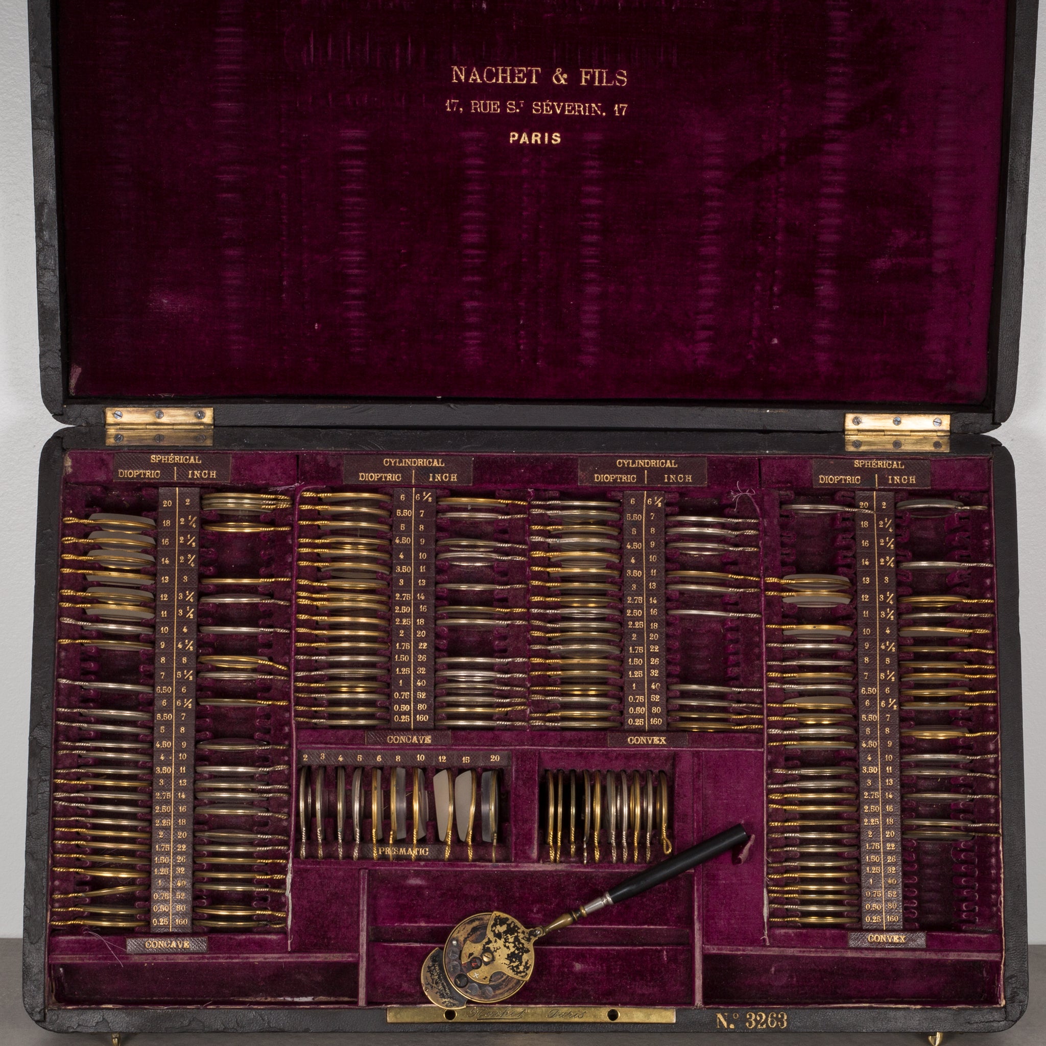 French Optometrist Eye Testing Kit c.1890 – S16 Home
