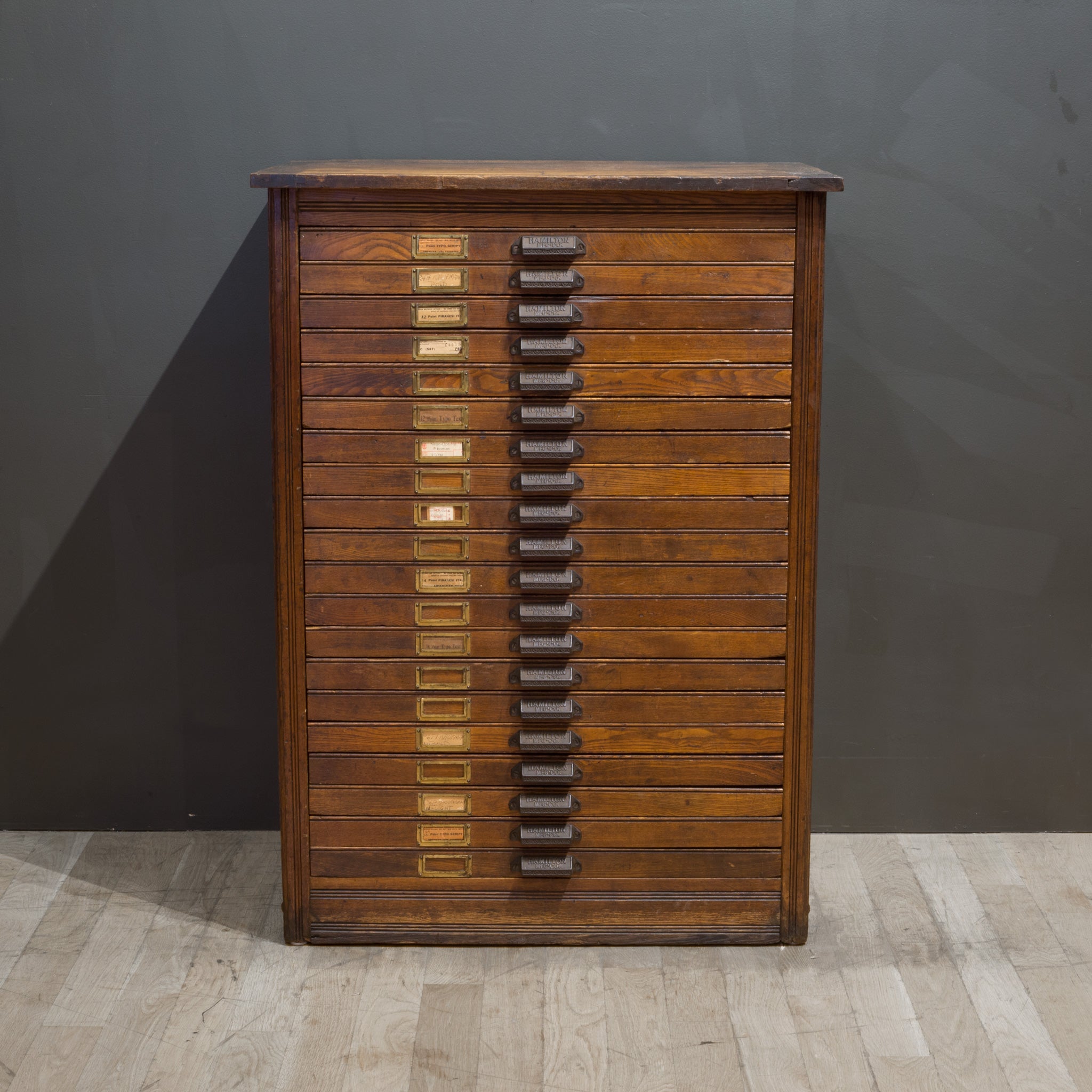 19th c. Industrial Typesetter's 20 Drawer Cabinet c.1890 | S16 Home