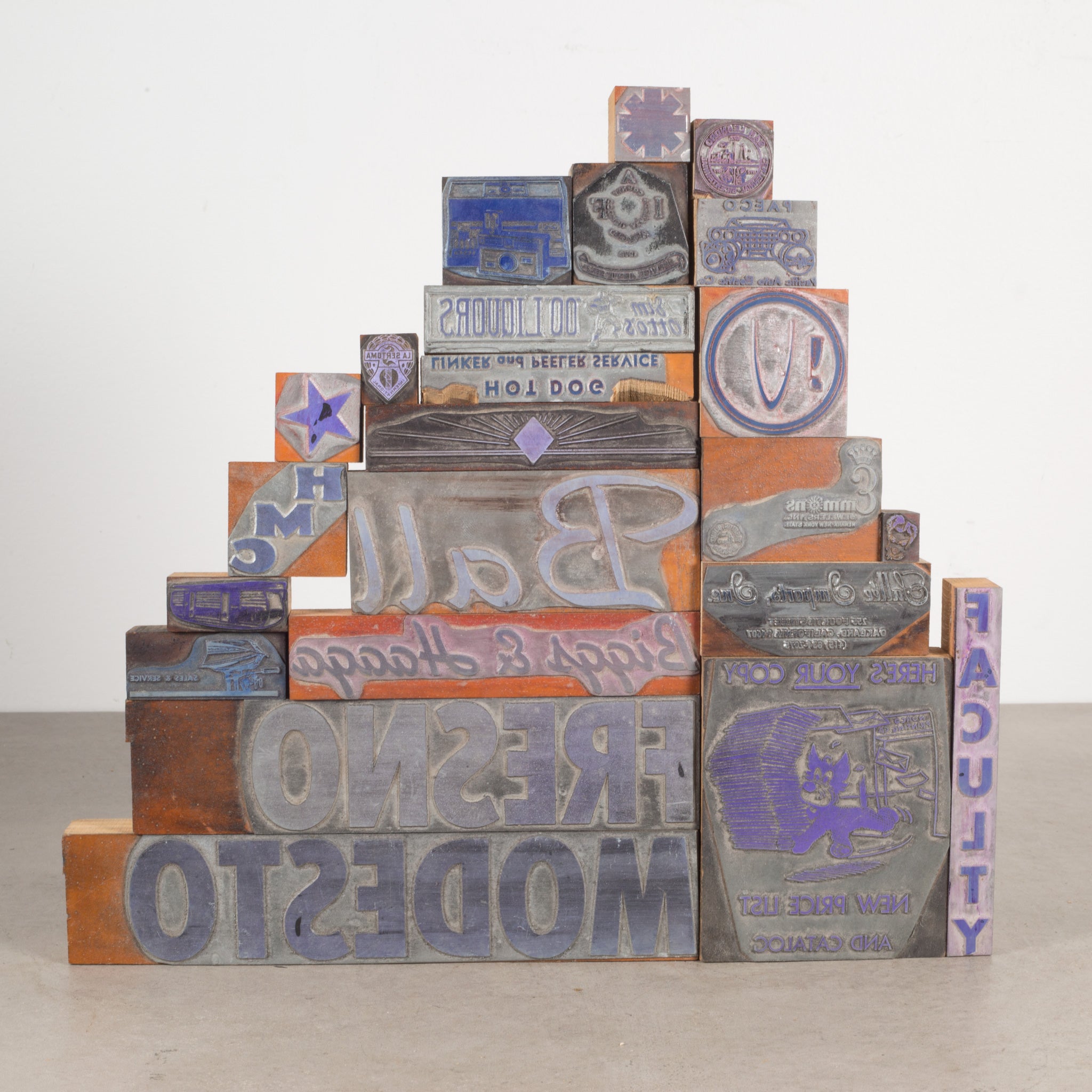 Collection of Typeset Advertising Print Blocks c.1940 | S16 Home