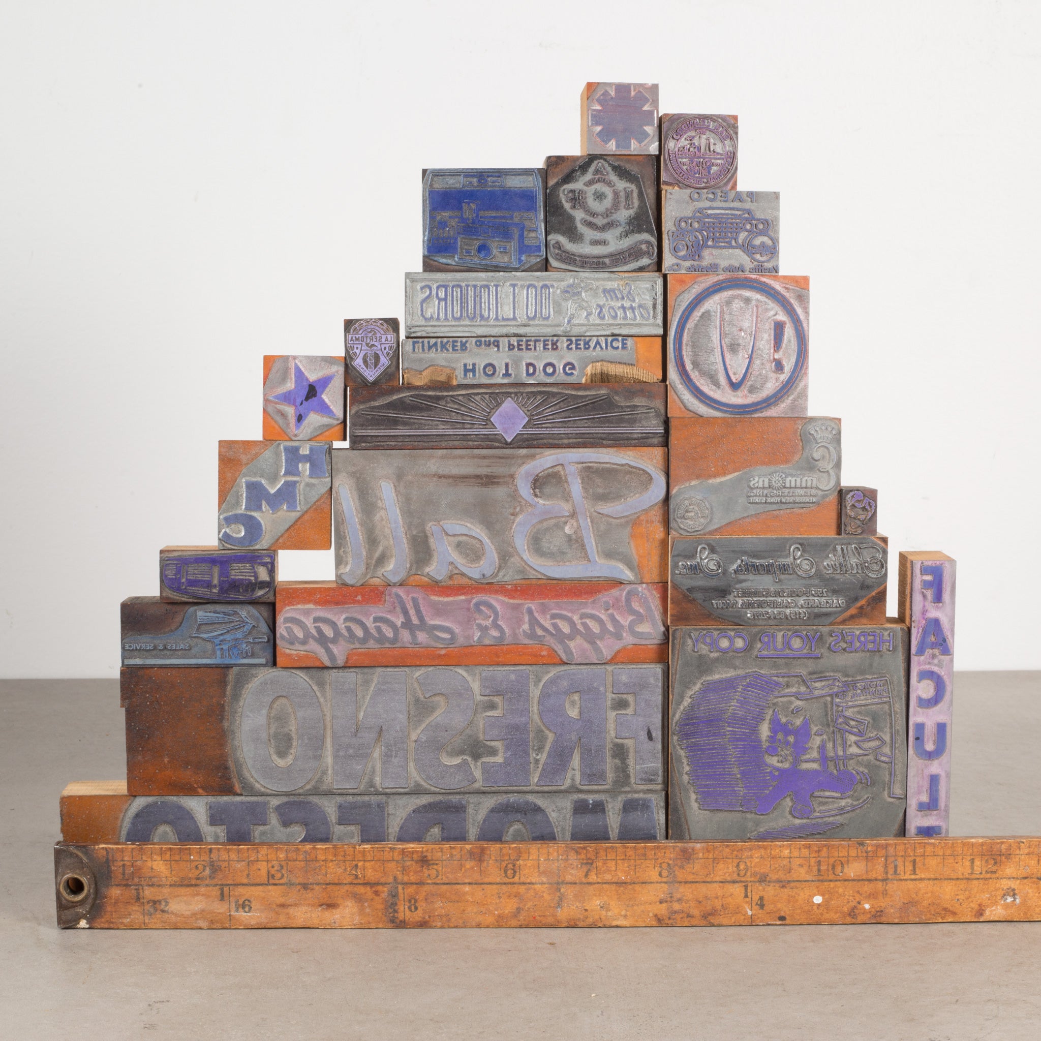 Collection of Typeset Advertising Print Blocks c.1940 | S16 Home