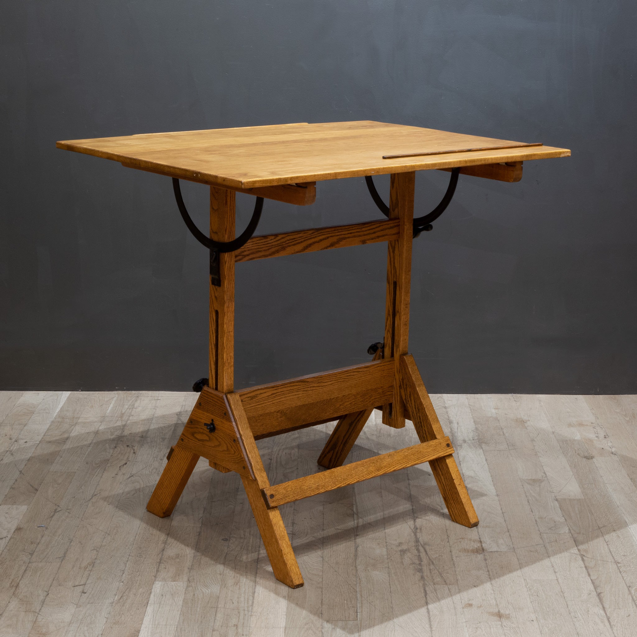Adjustable Cast Iron and Wood Drafting Table c.1940-1950 | S16 Home