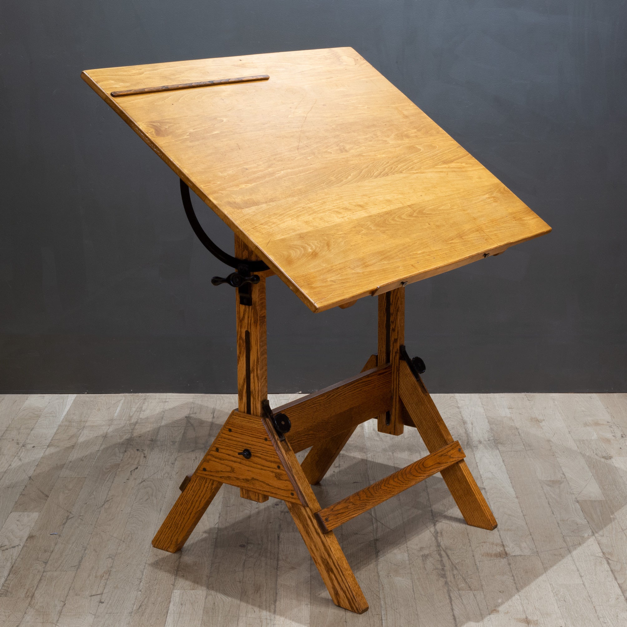 Adjustable Cast Iron and Wood Drafting Table c.1940-1950 | S16 Home