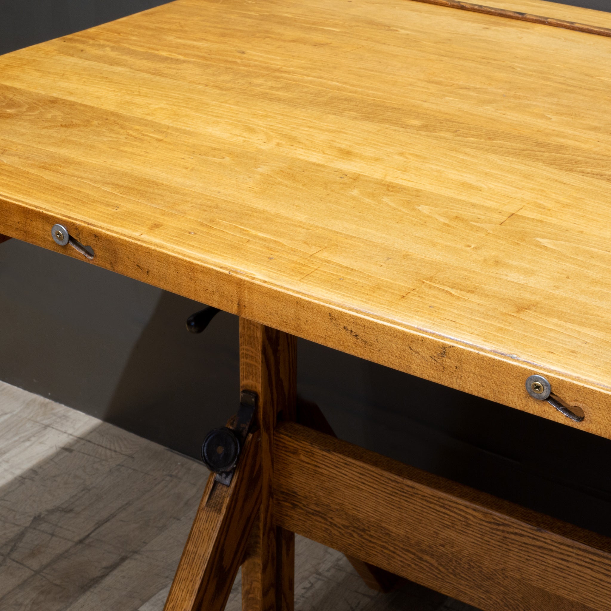 Adjustable Cast Iron and Wood Drafting Table c.1940-1950 | S16 Home