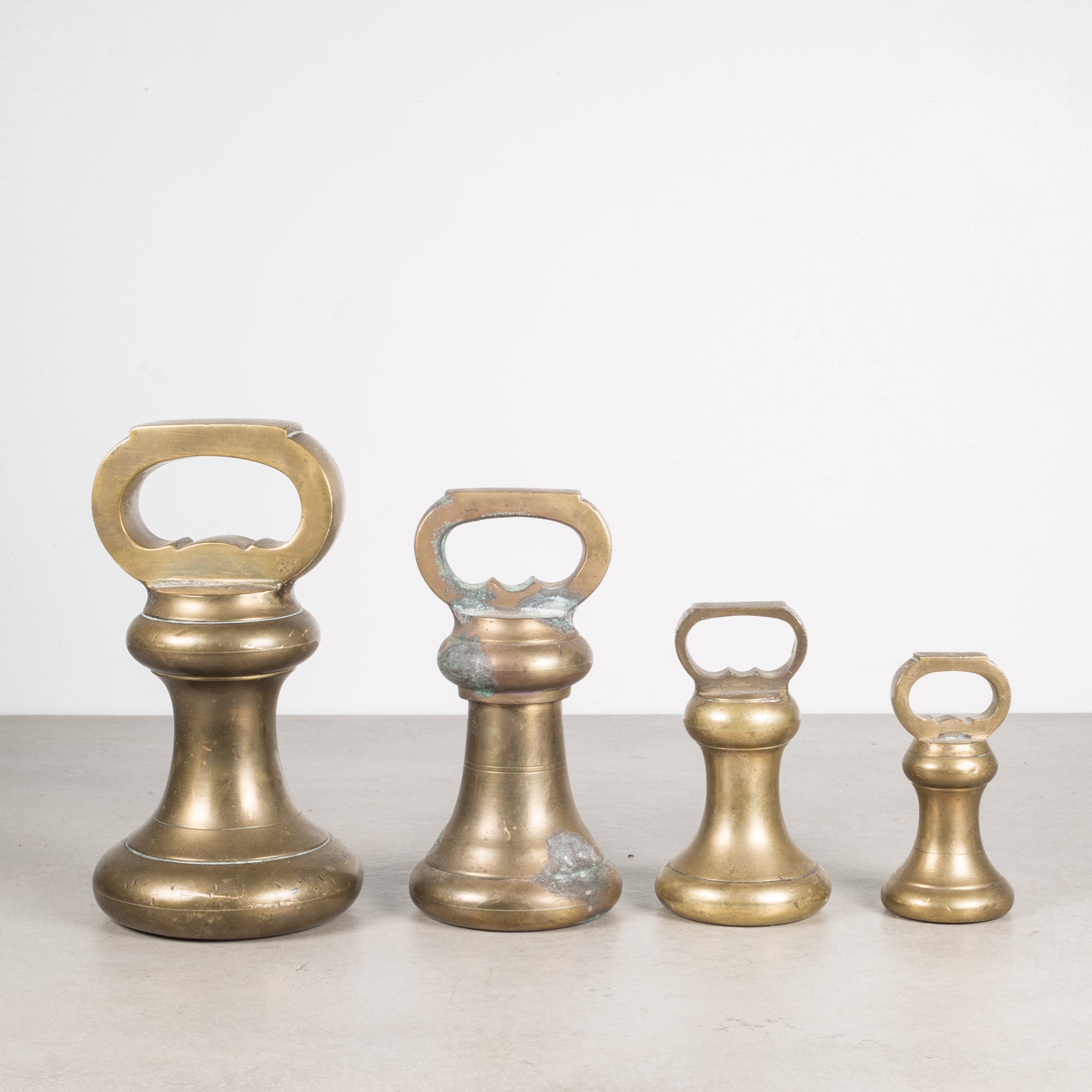 19th c. English Brass Graduating Bell Weights c.1800s| S16 Home