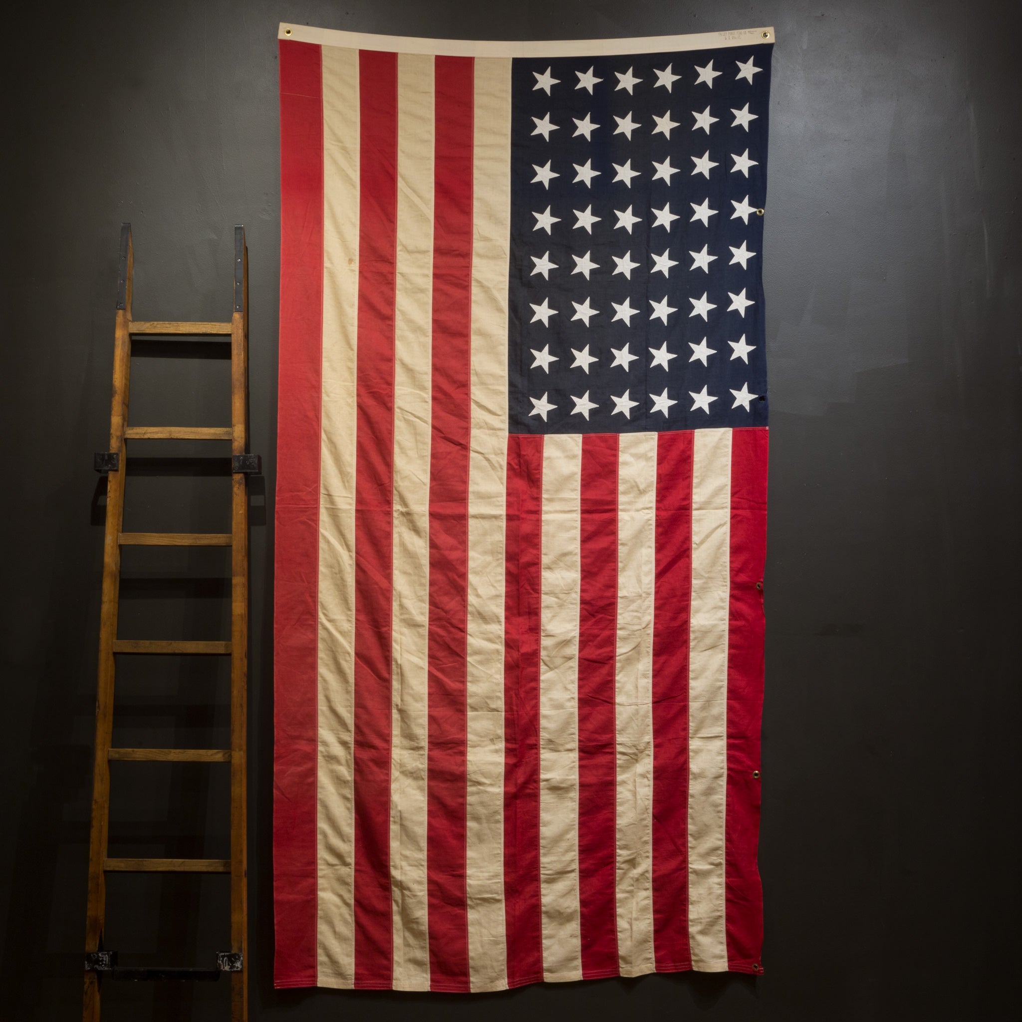 Early 20th c. Monumental American Flag with 48 Stars c.1940-1950 | S16 Home
