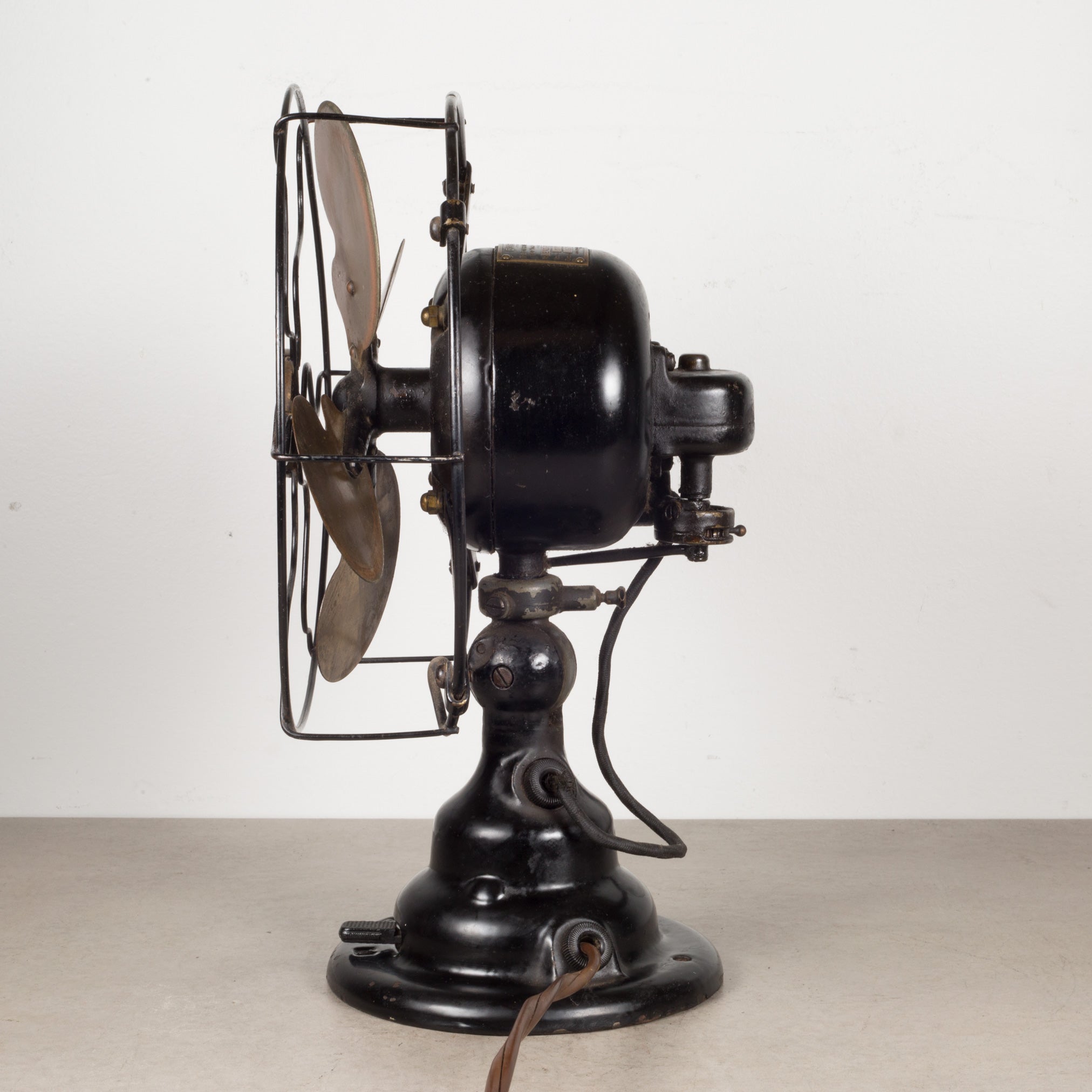Vintage Cast Iron and Brass Emerson Electric Oscillating Fan c.1930 ...