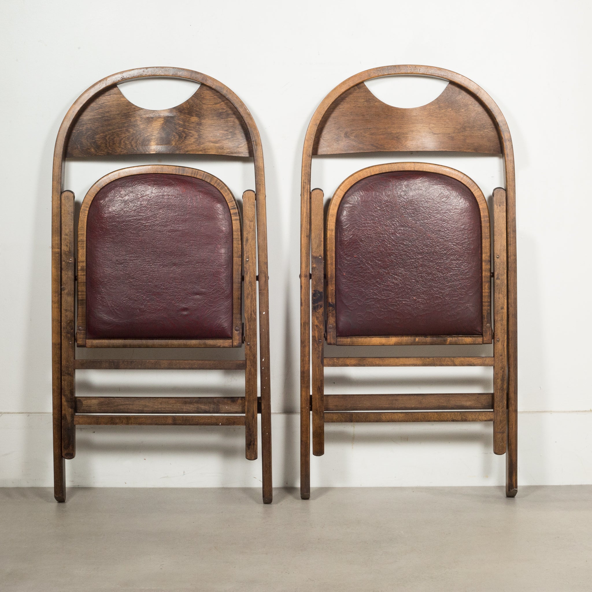 Set of Antique Acme Folding Chairs c.1920 | S16 Home