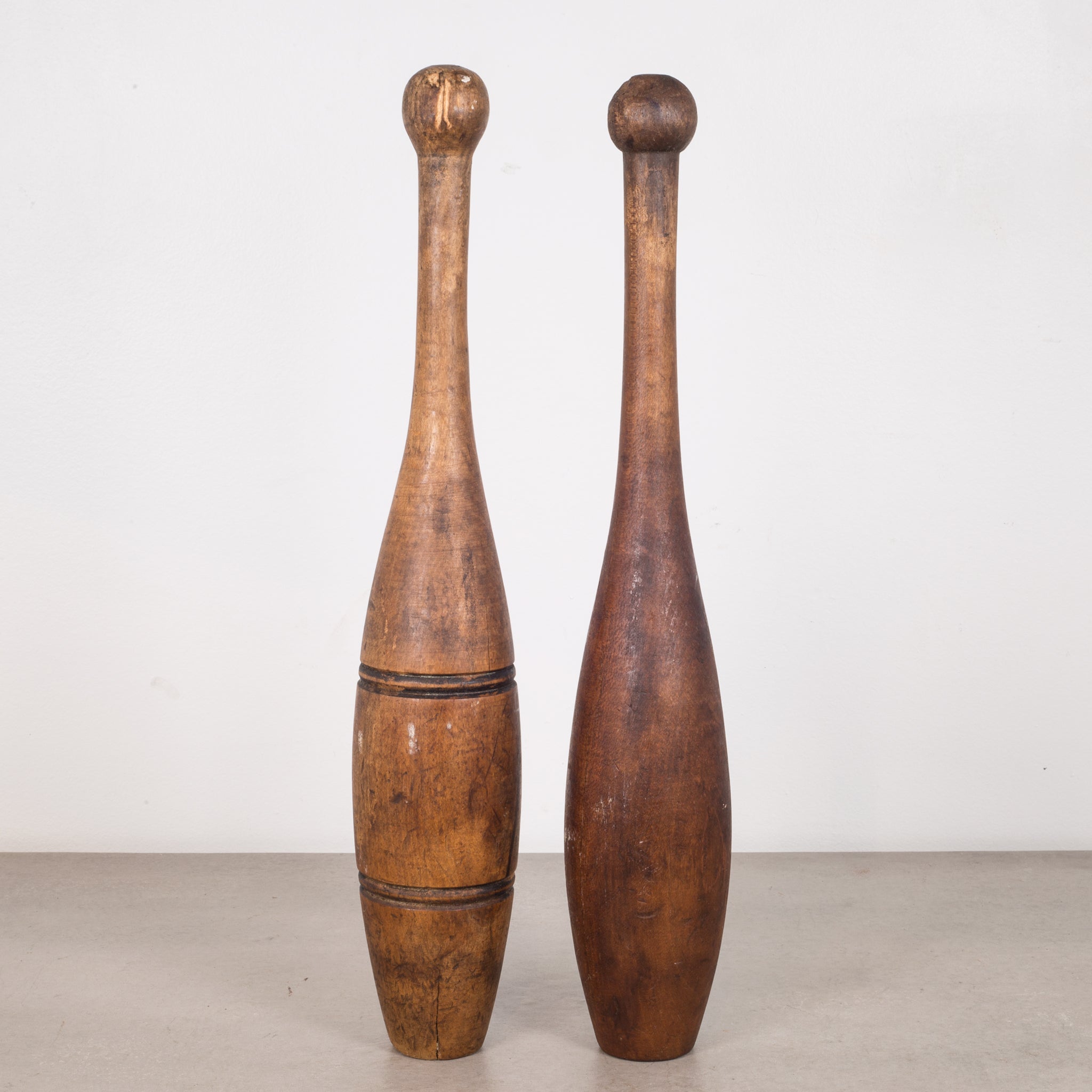 Collection of Antique Wooden Juggling Pins c.1920 | S16 Home