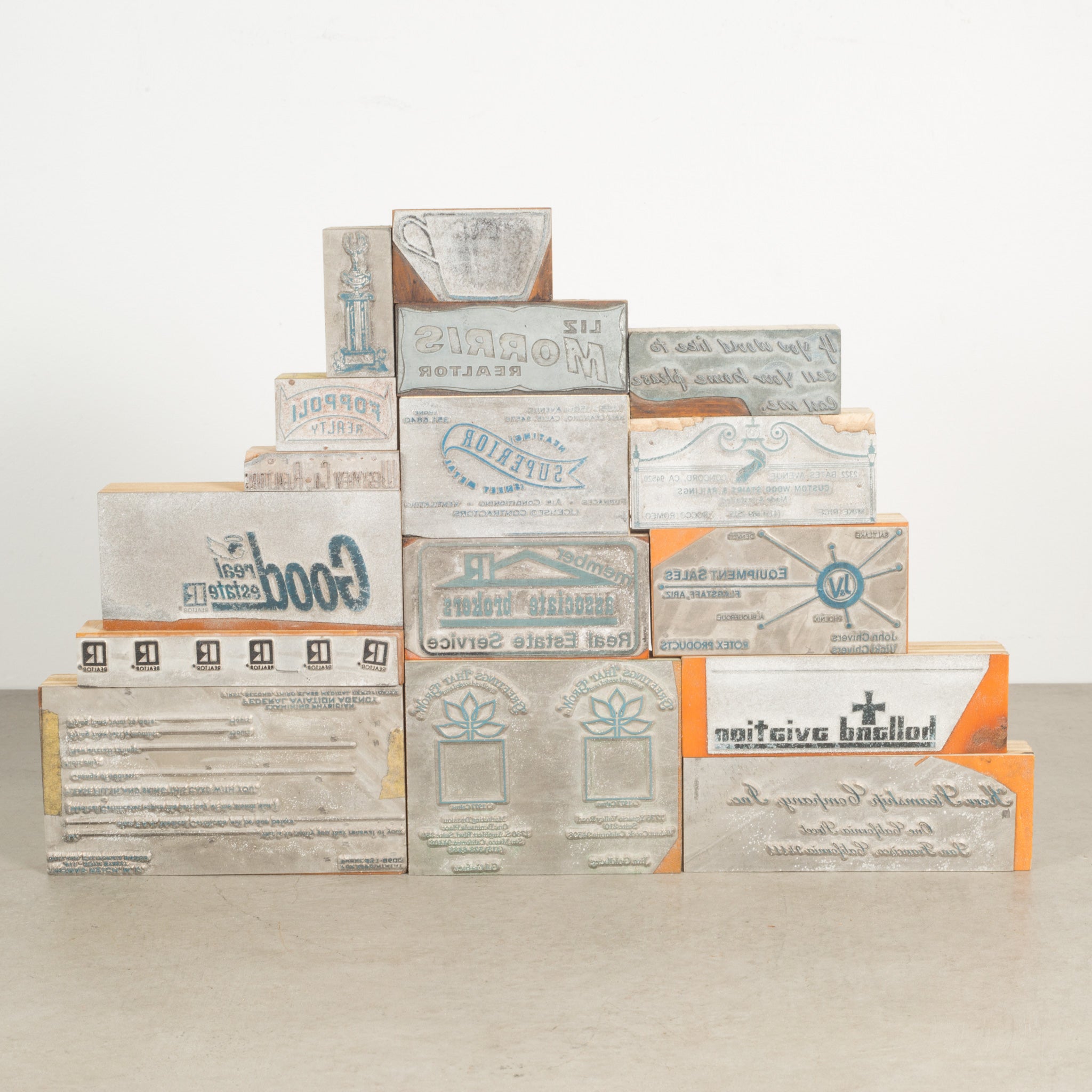 Collection of Typeset Advertising Print Blocks c.1940 | S16 Home