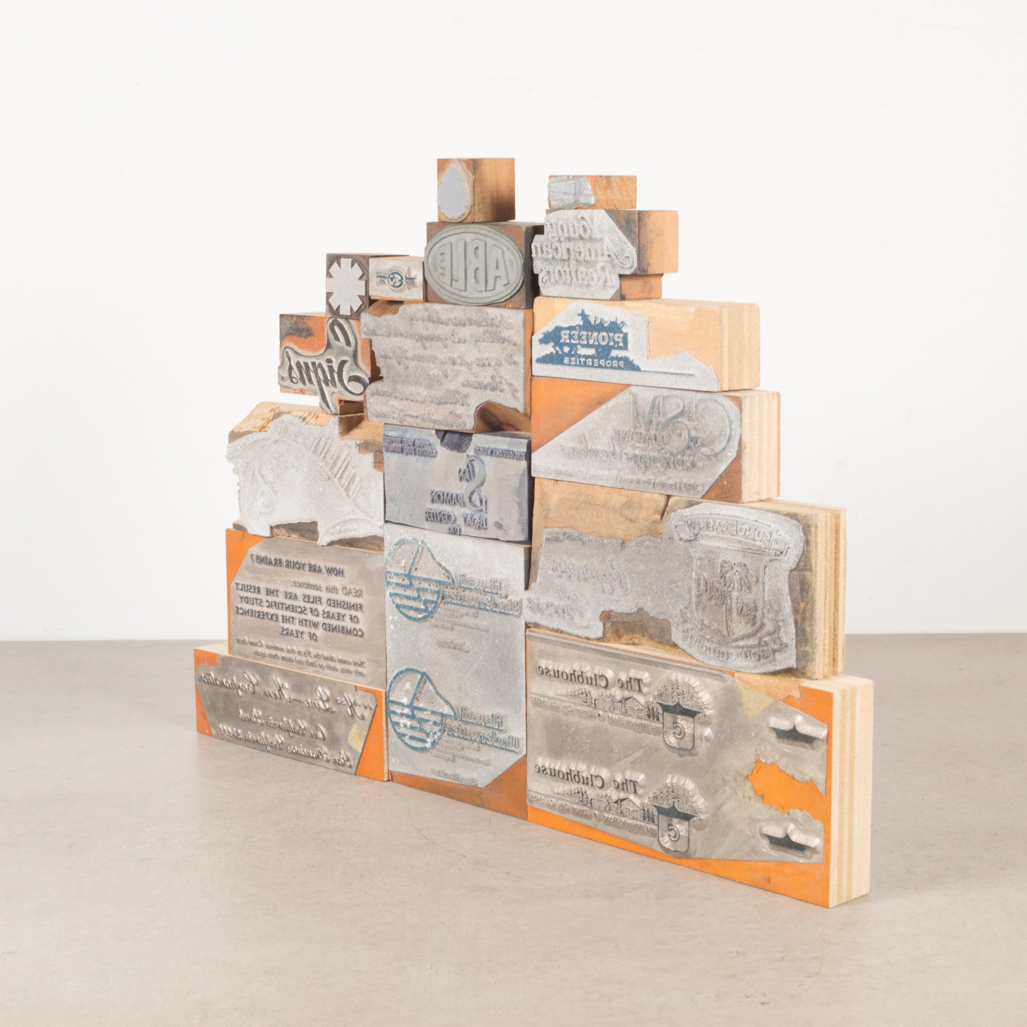 Collection of Typeset Advertising Print Blocks c.1940 | S16 Home