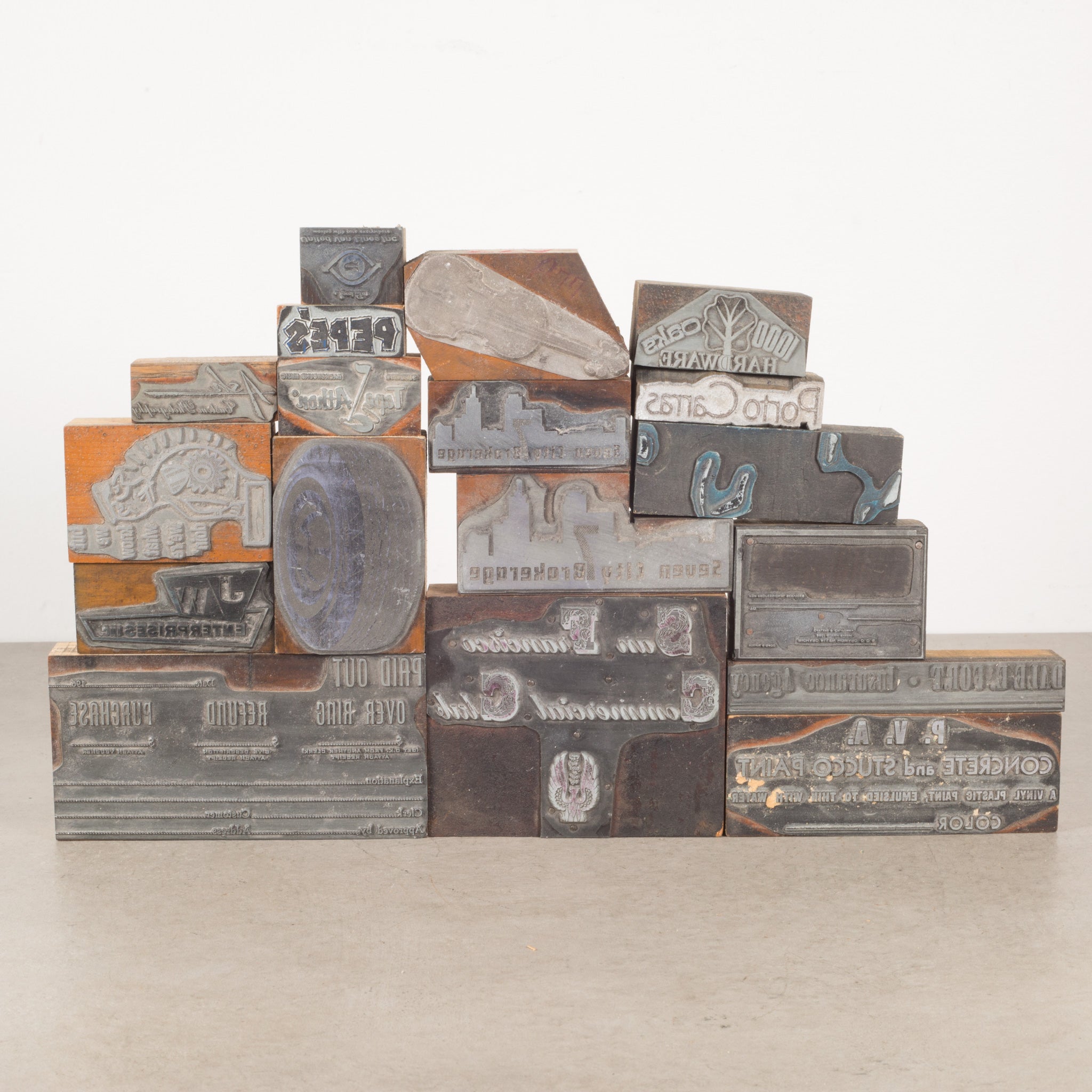 Collection of Typeset Advertising Print Blocks c.1940 | S16 Home