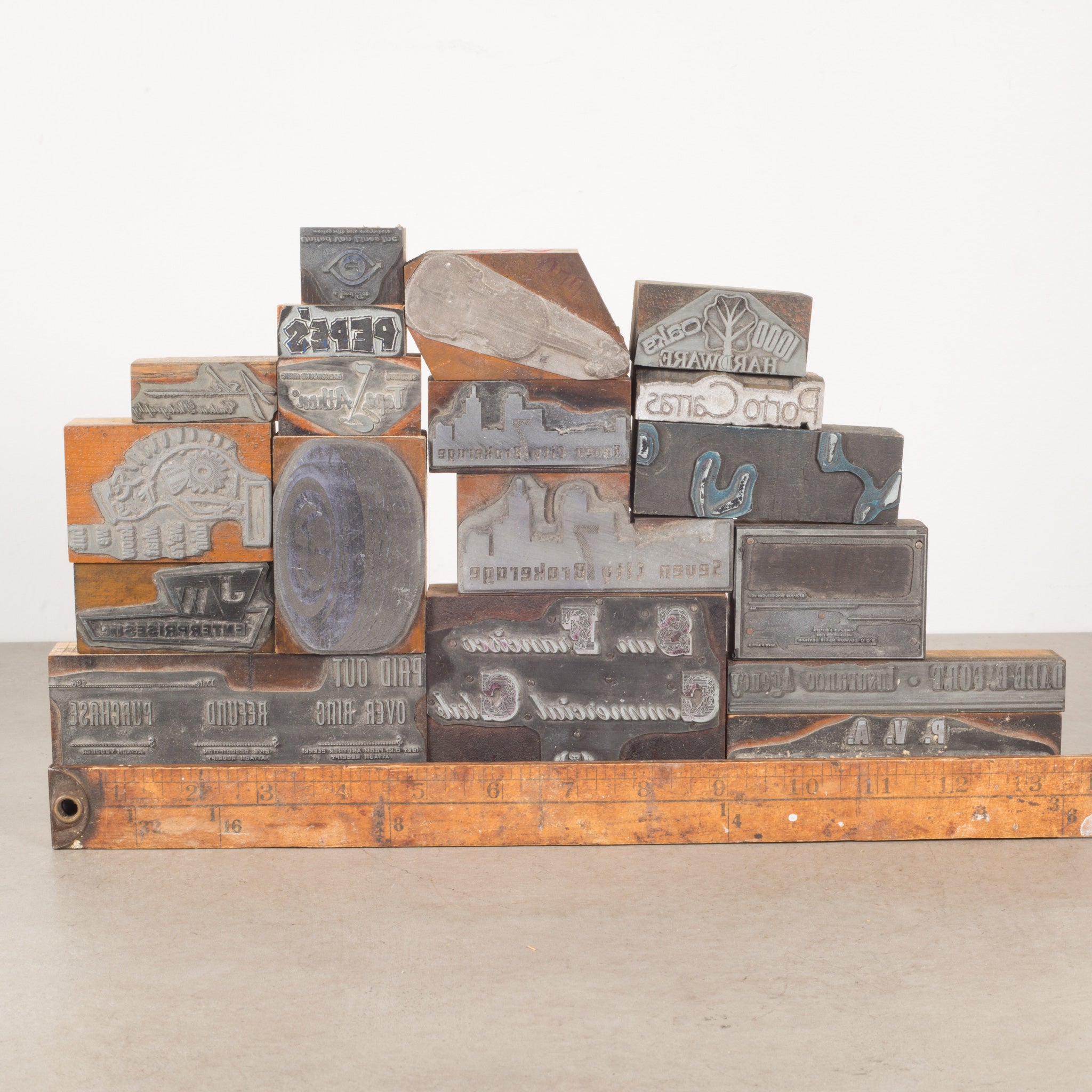 Collection of Typeset Advertising Print Blocks c.1940 | S16 Home