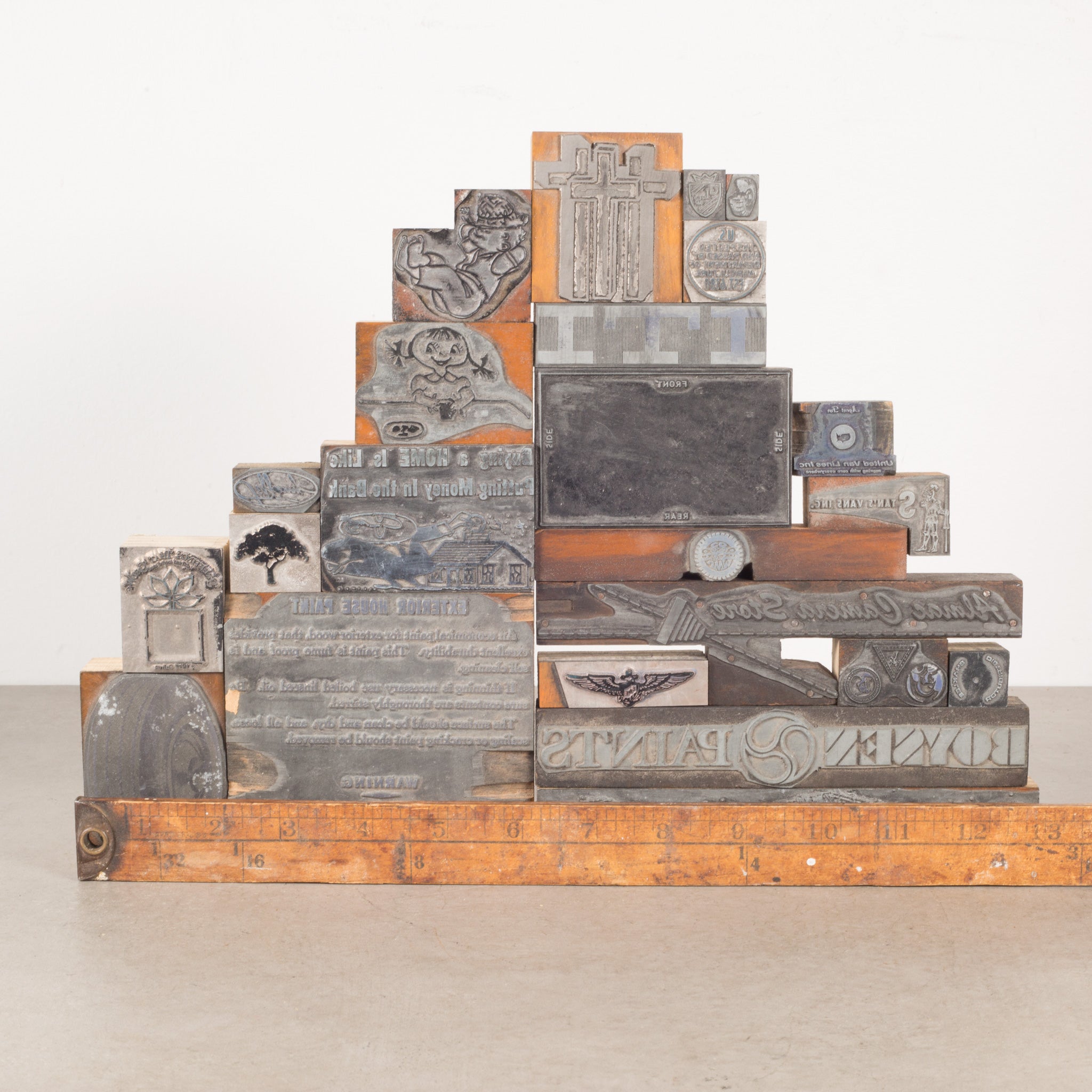 Collection of Typeset Advertising Print Blocks c.1940 | S16 Home