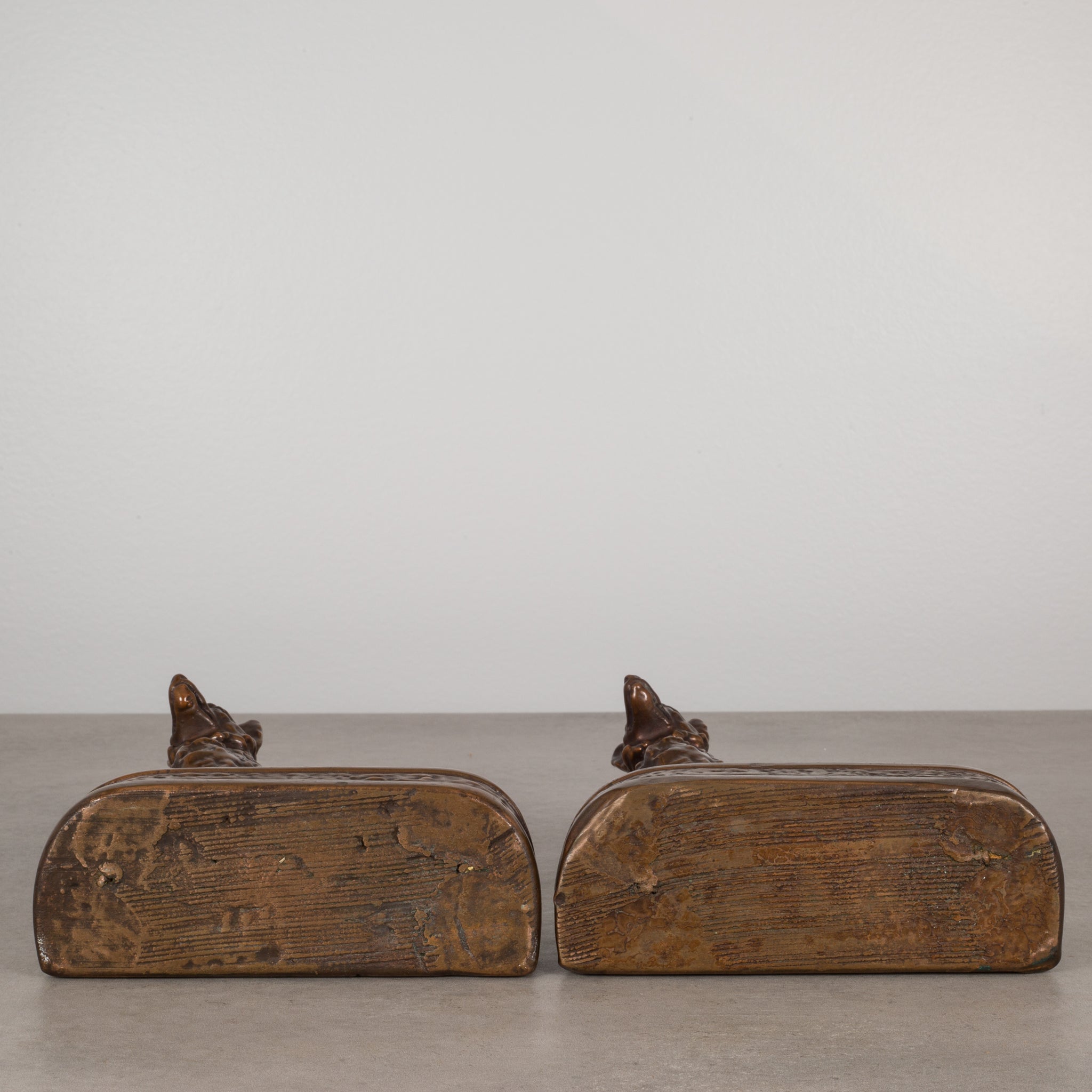 Bronze Cast German Shepherd Bookends by Armor Bronze c.1930 – S16 Home