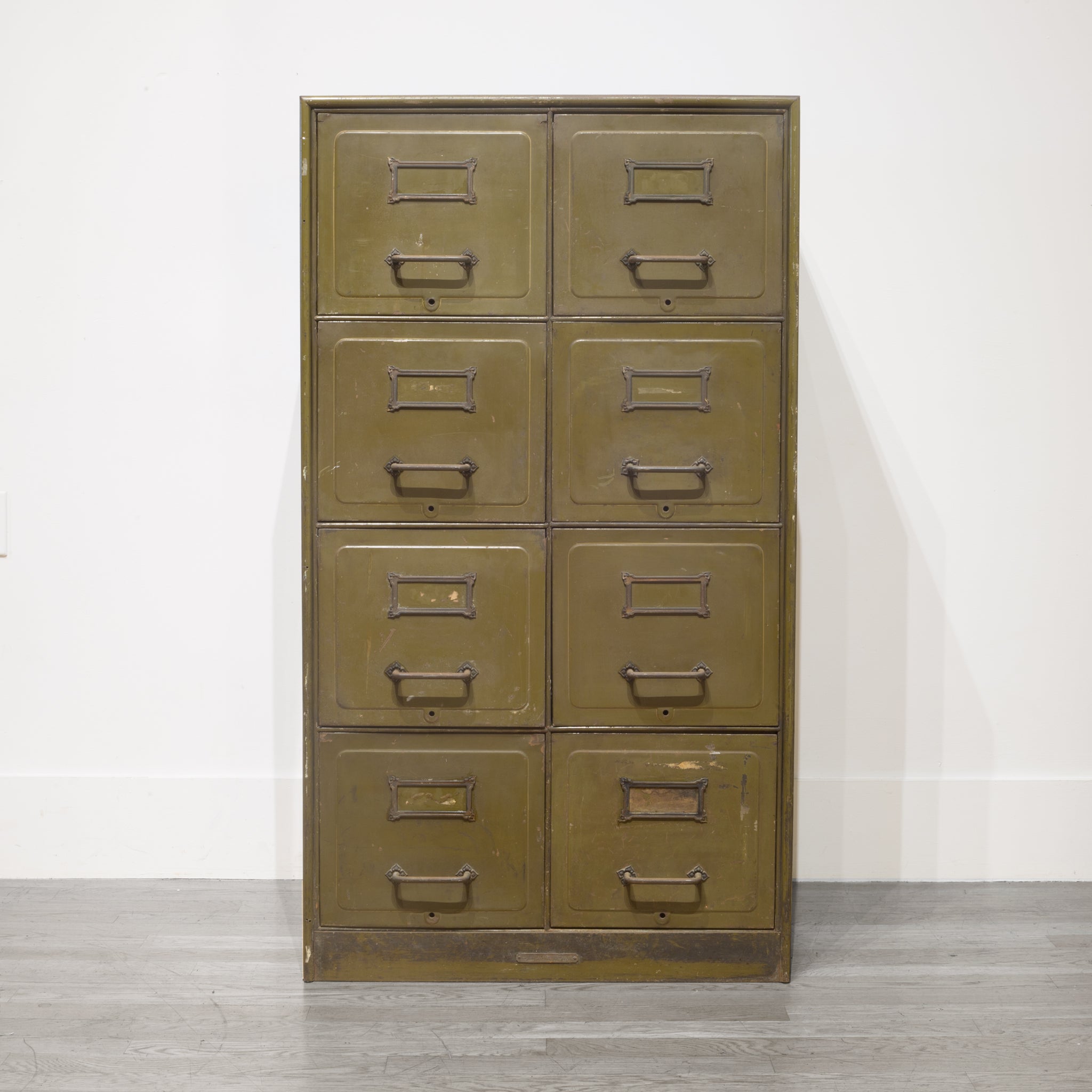 Army Green Metal Double File Cabinet c.1940 | S16 Home