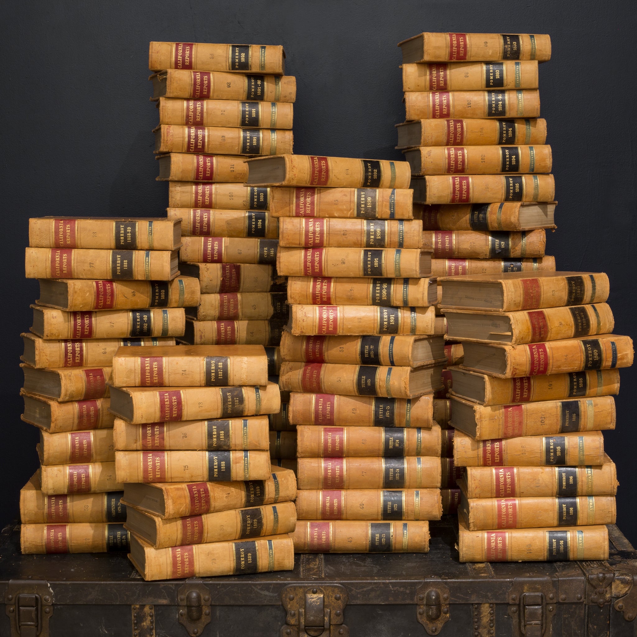 19th-20th c. Leather Bound California Supreme Court Books c.1872-1914 ...