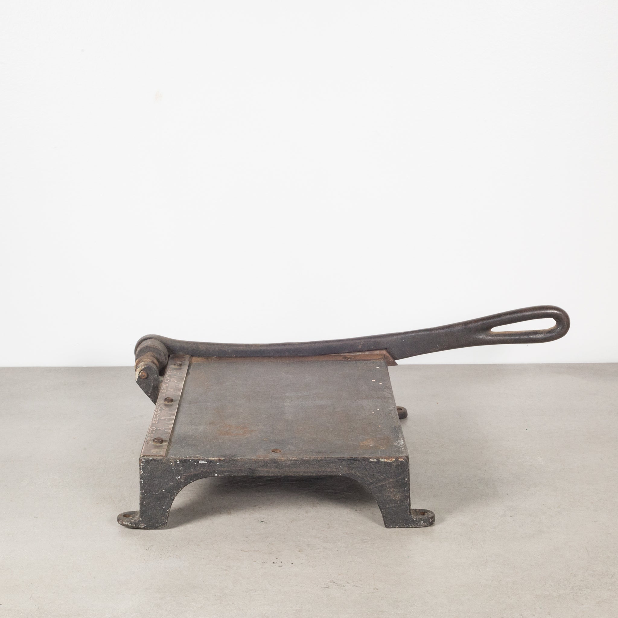 Cast Iron and Brass Guillotine Paper Cutter c.1930-1950 | S16 Home